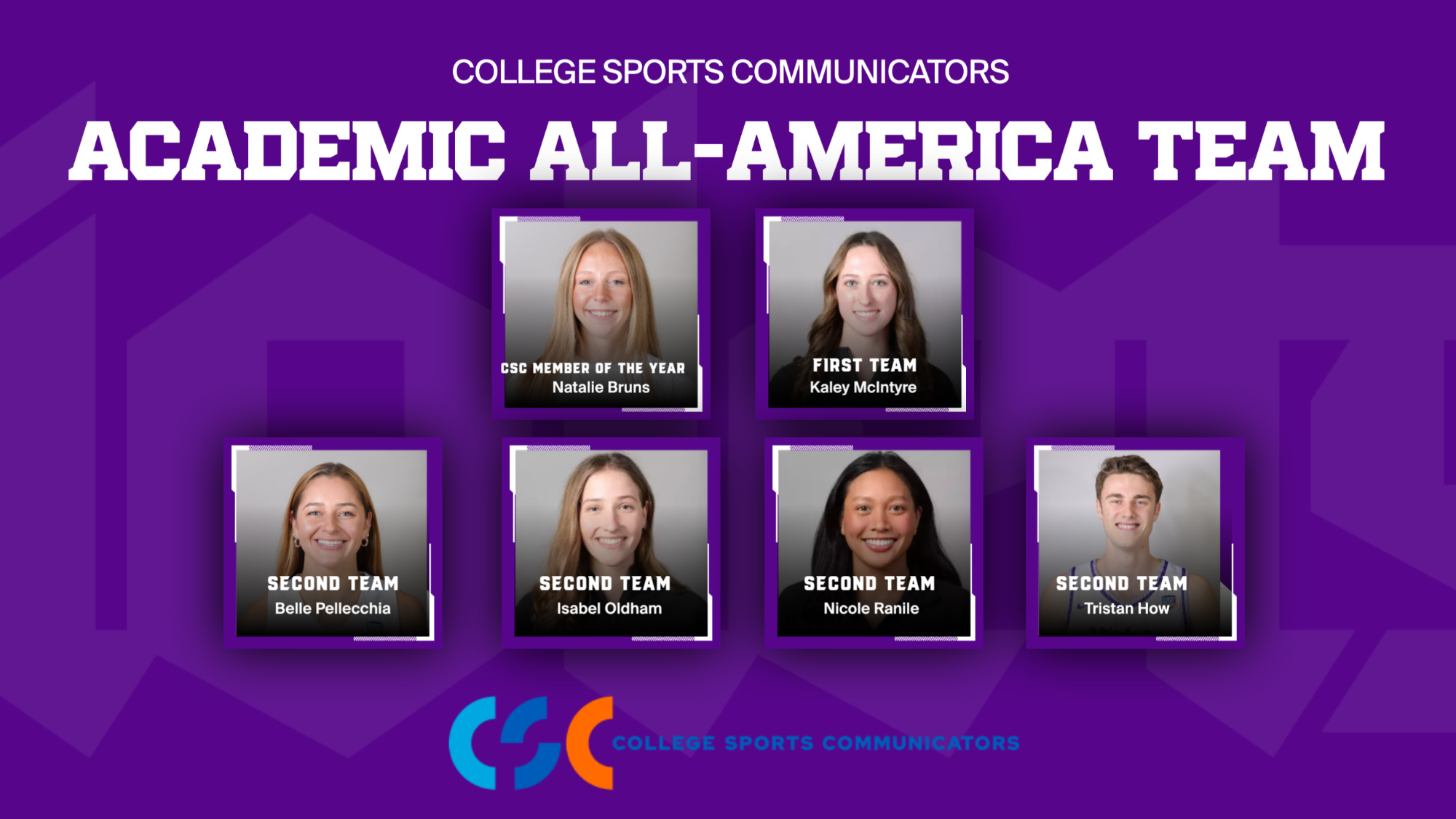 Five Violets Earn CSC Academic All-District At-Large Honors - NYU Athletics