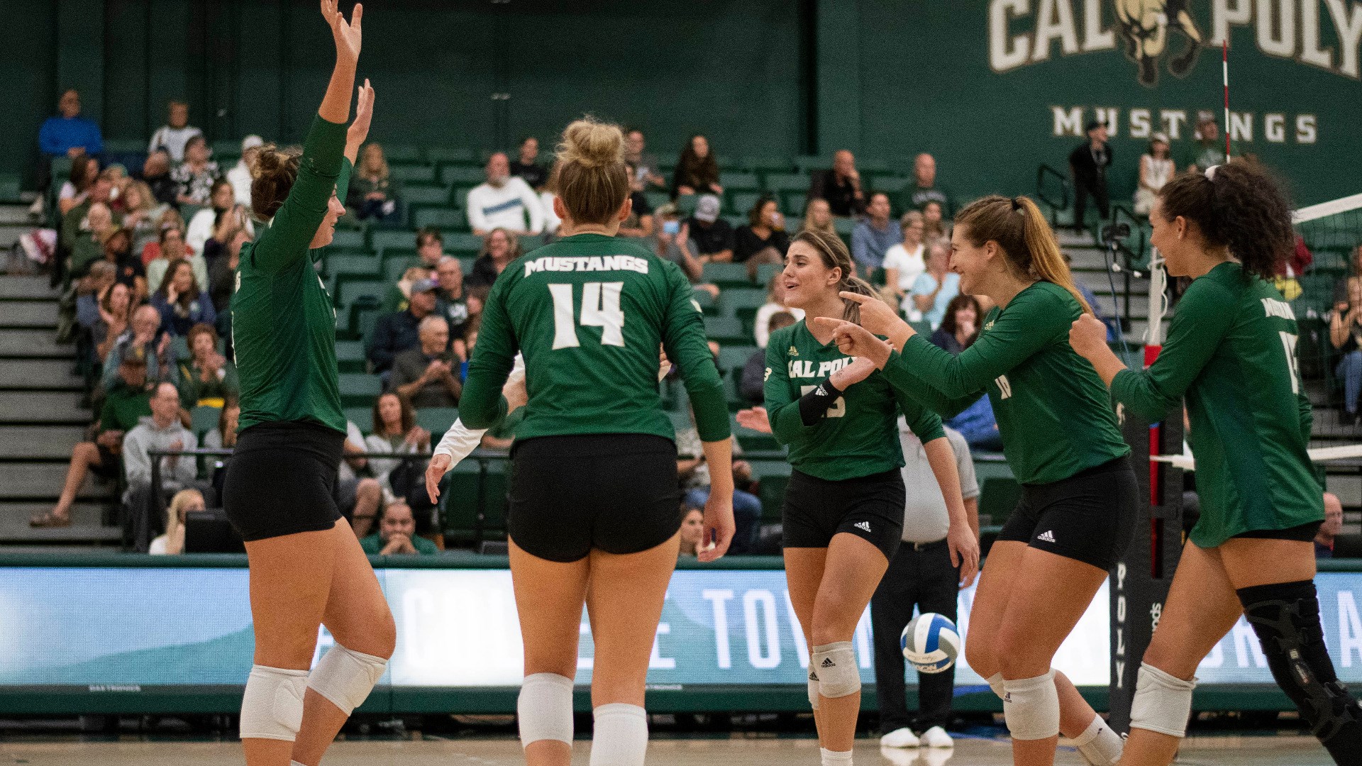 Mustangs Win Wild Five-Set Battle in Davis Thursday - Cal Poly