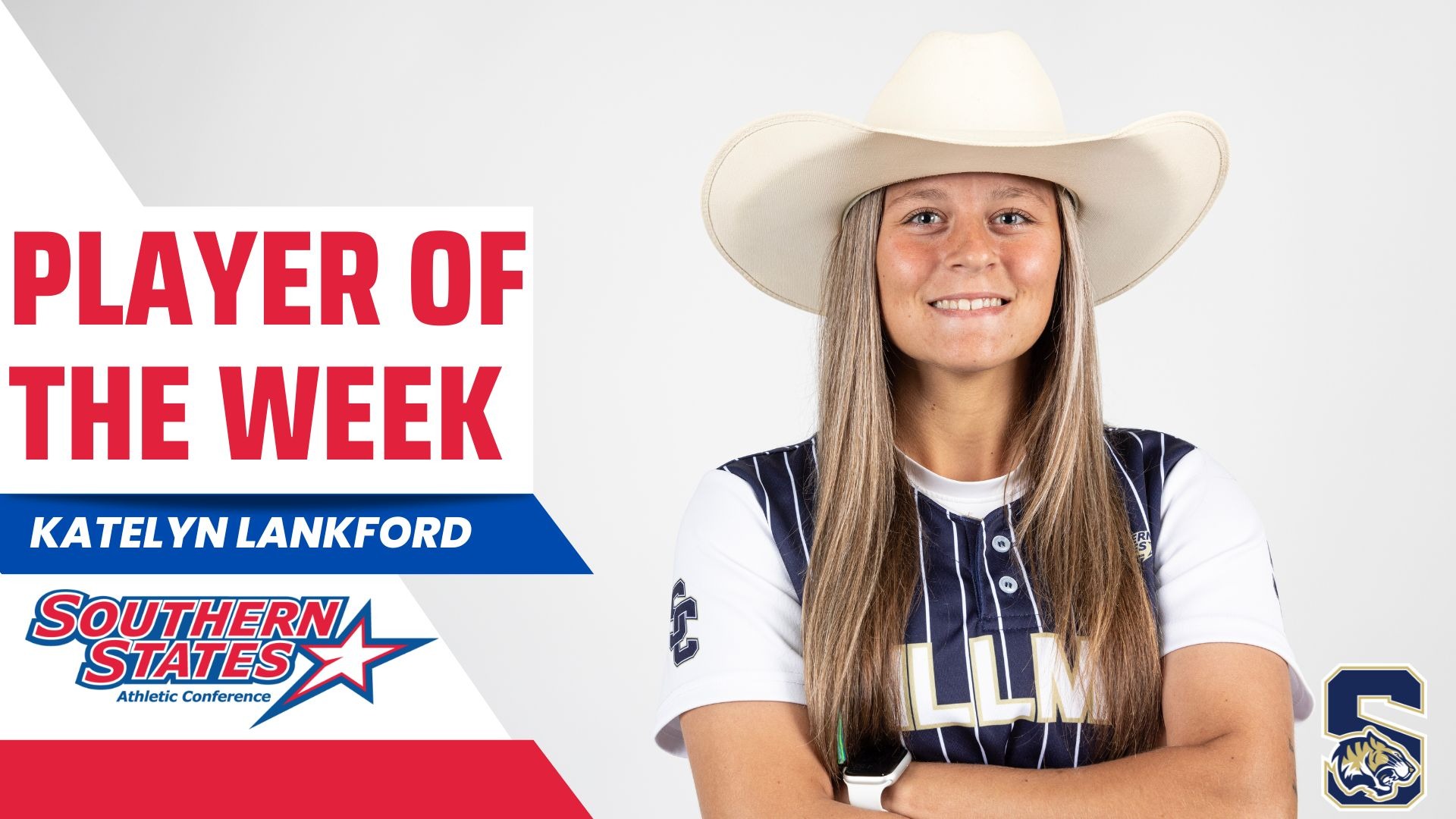 Katelyn Lankford is SSAC Softball Player of the Week - Stillman College