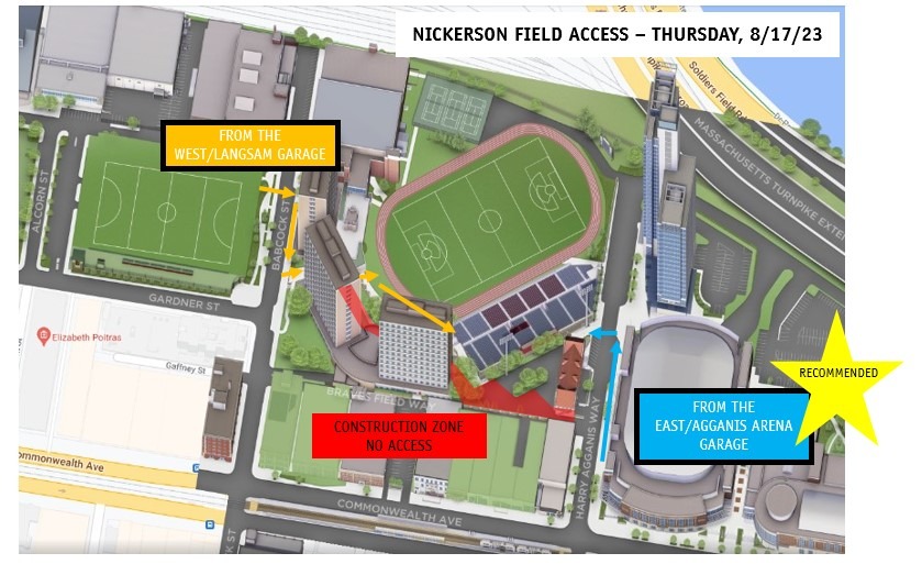 Parking Advisory - Aug. 17, 2023 - Boston University Athletics