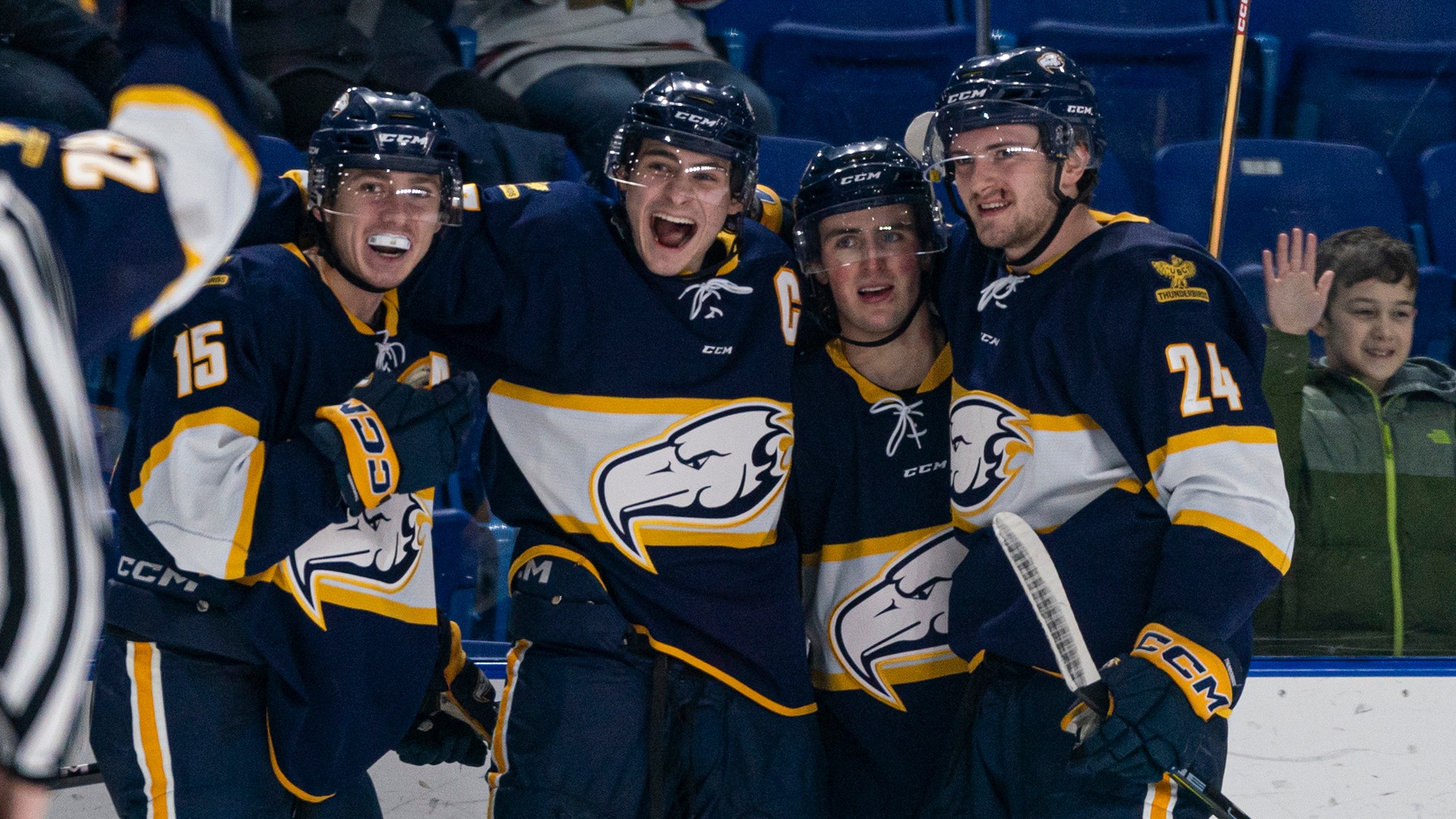 T-Birds outlast Bisons for sixth straight win to clinch a CW playoff ...
