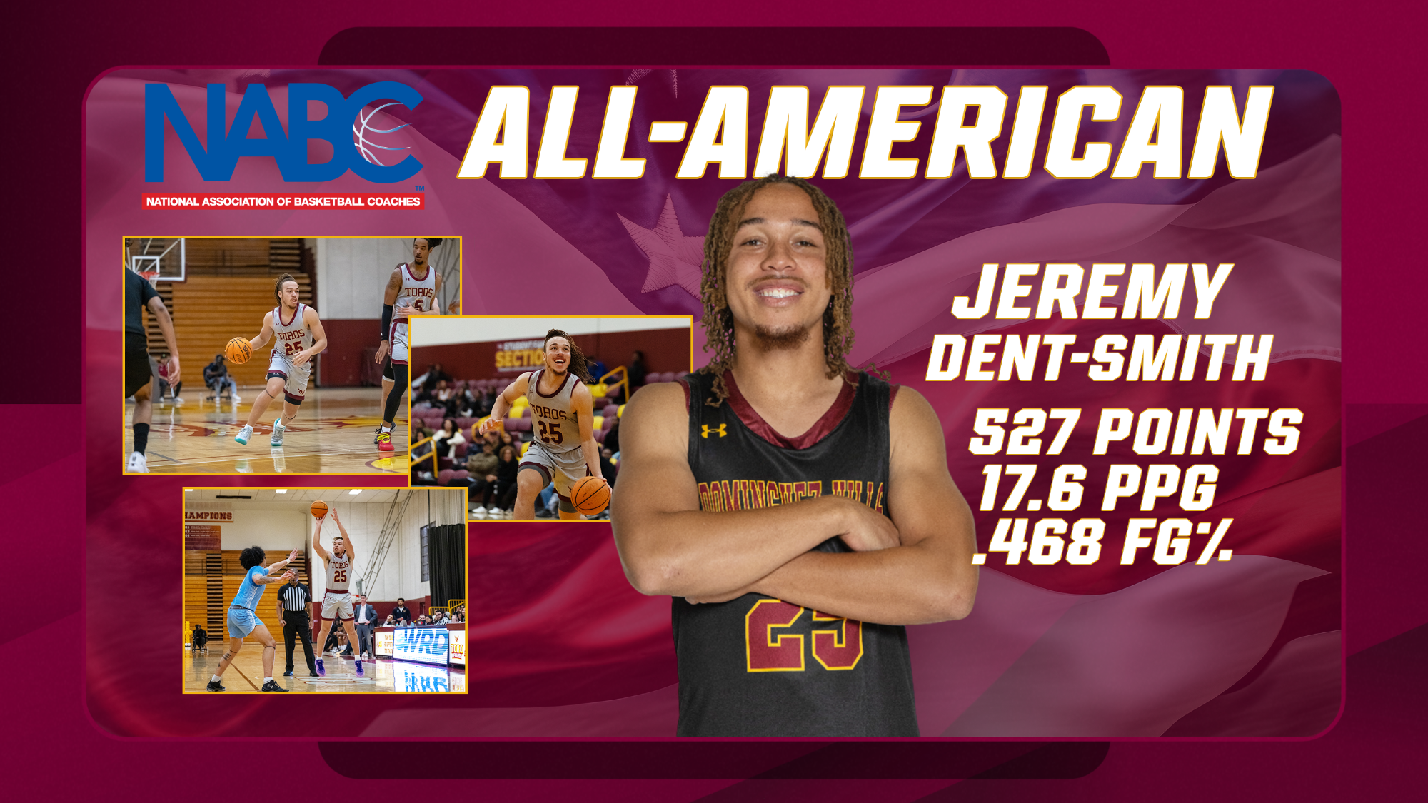 Jeremy Dent-Smith Selected NABC Division II All-American - Cal State Dominguez Hills Athletics