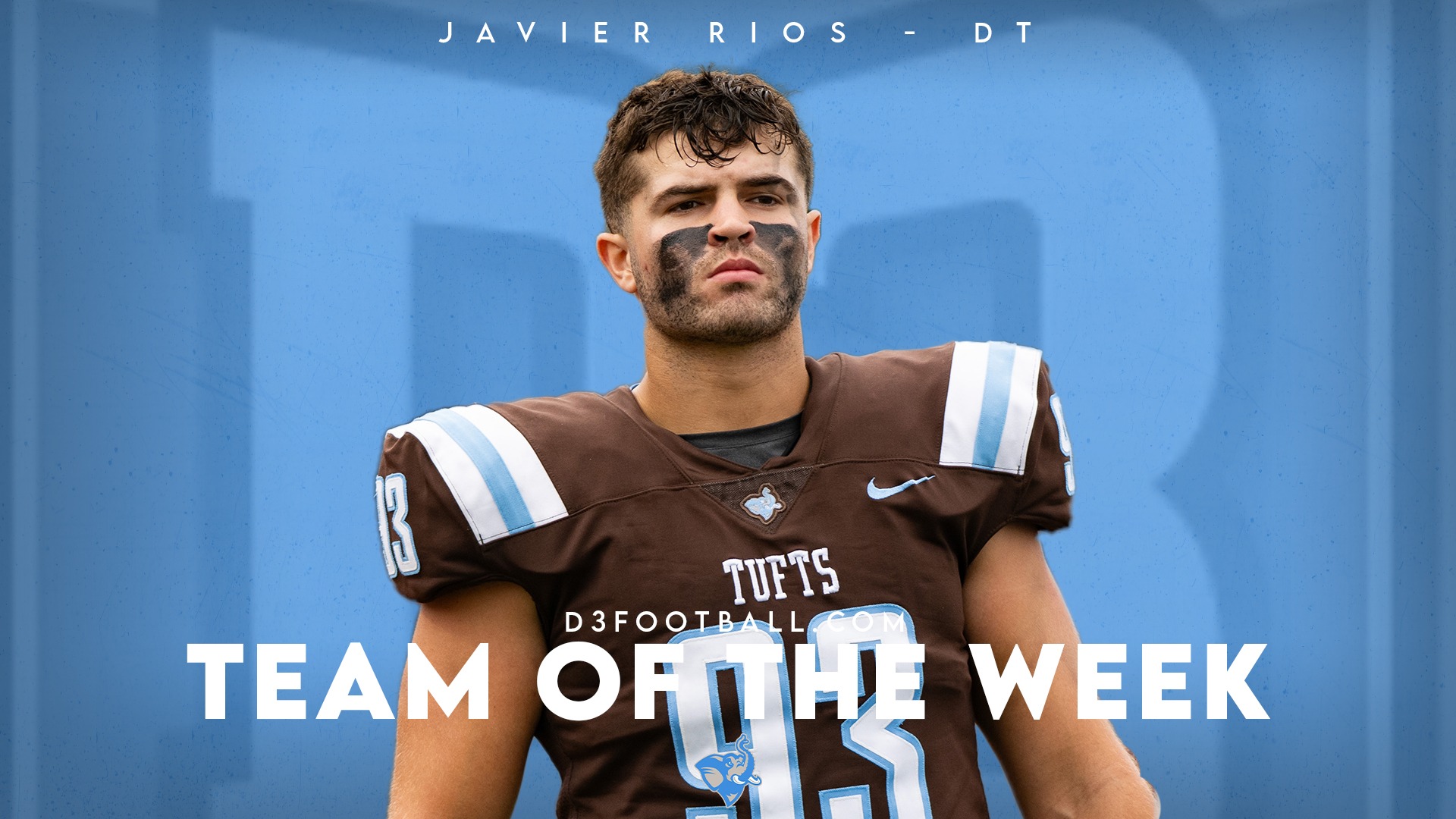 Rios Tabbed To D3football.com Team of the Week - Tufts University