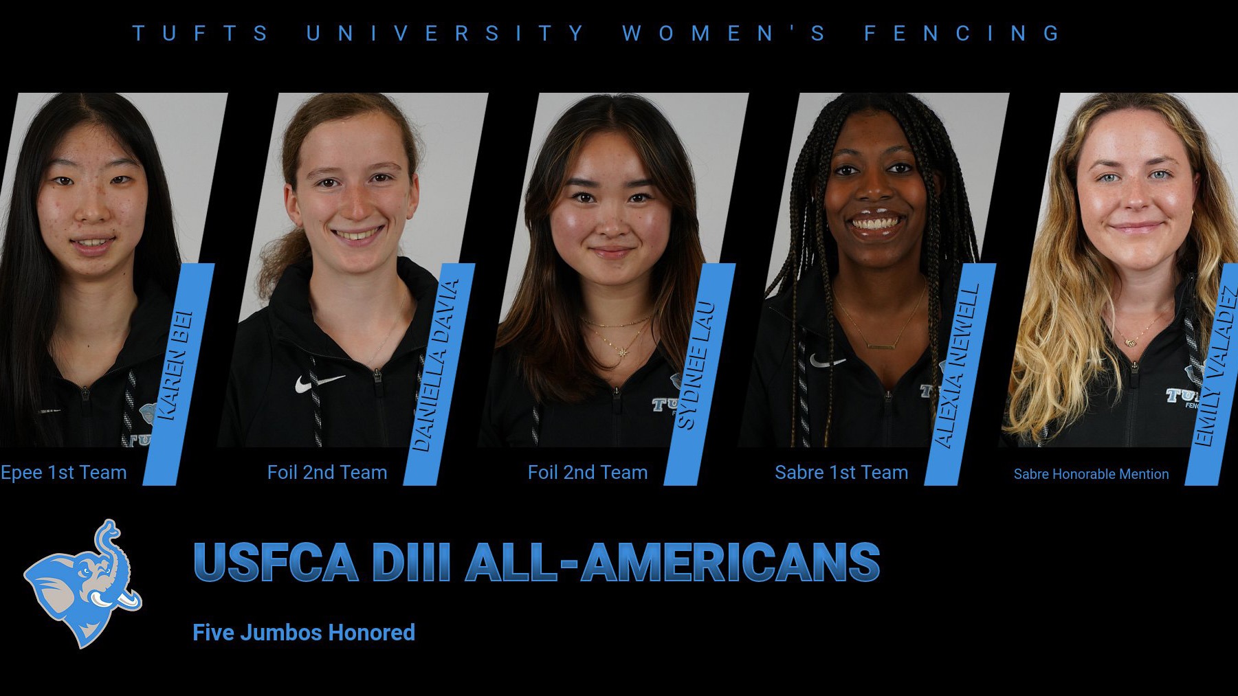 Five Women's Fencers On USFCA DIII All-America Teams - Tufts University