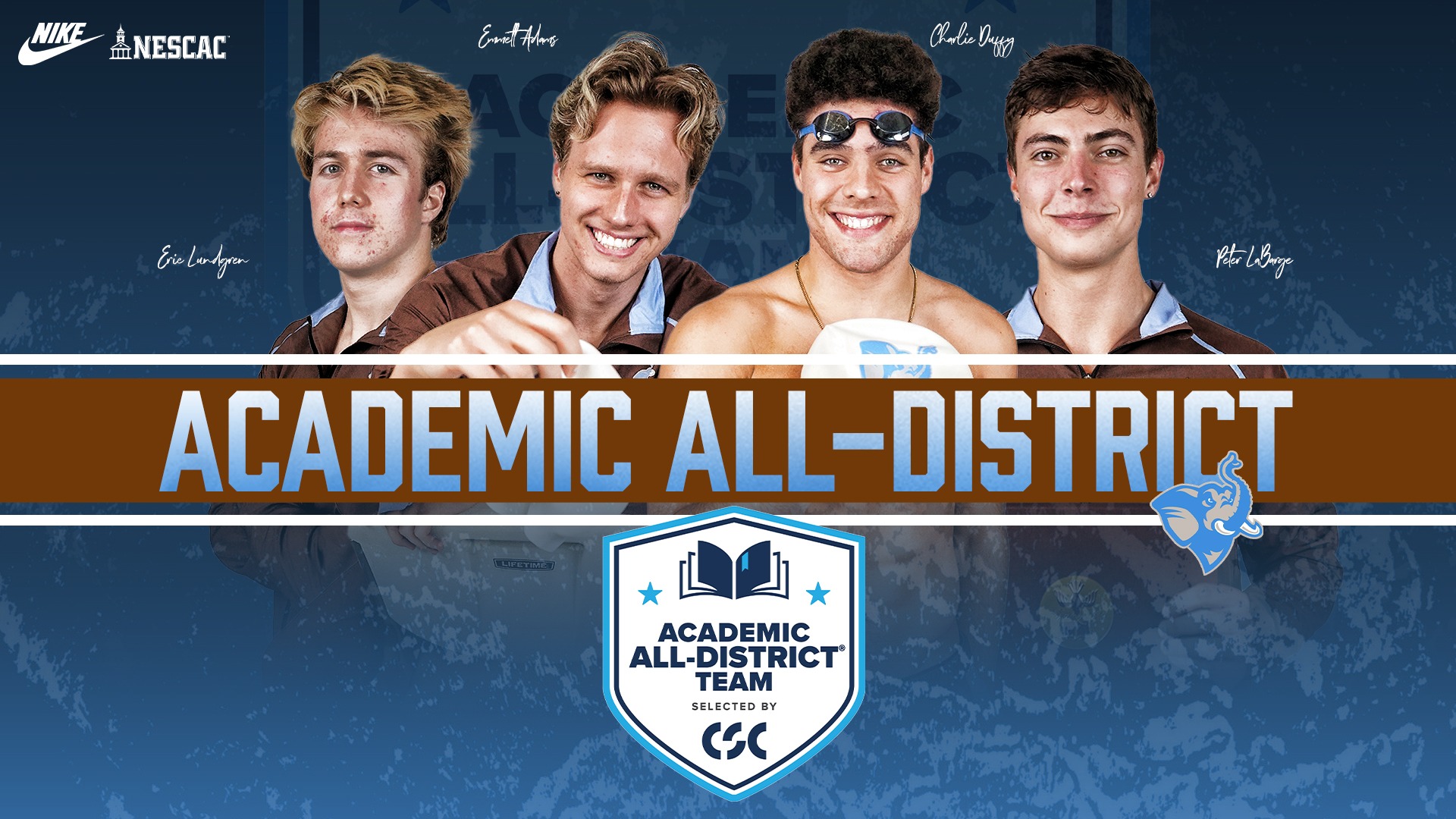 Four Men's Swimmers on Academic All-District® Teams Selected by College Sports Communicators ...
