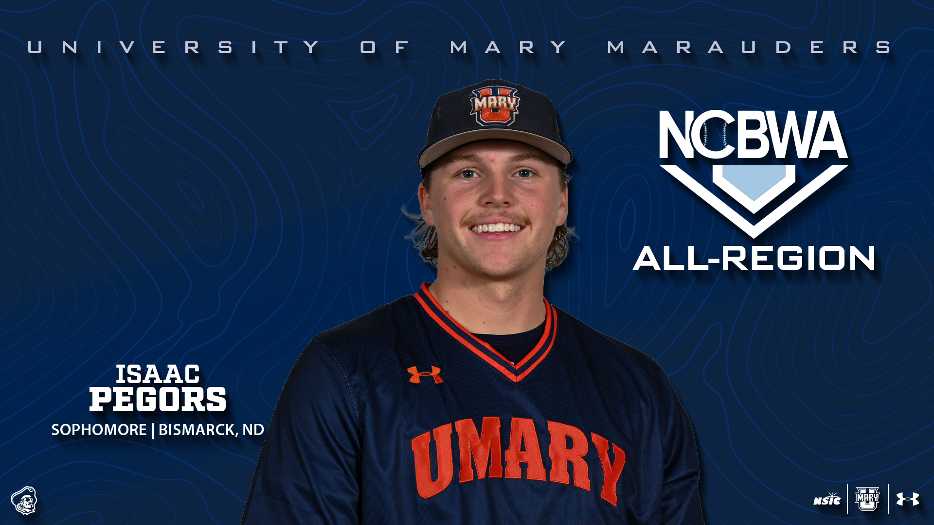 NCBWA bestows All-American honors on Pegors - University of Mary Athletics
