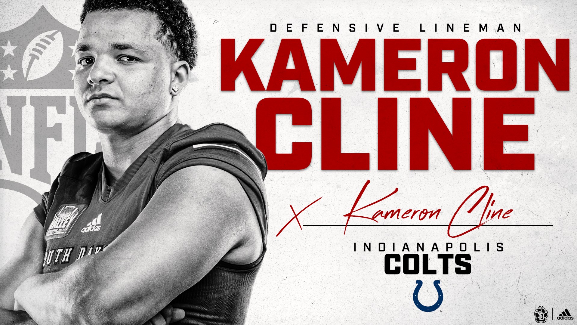 Cline joins Colts - University of South Dakota Athletics