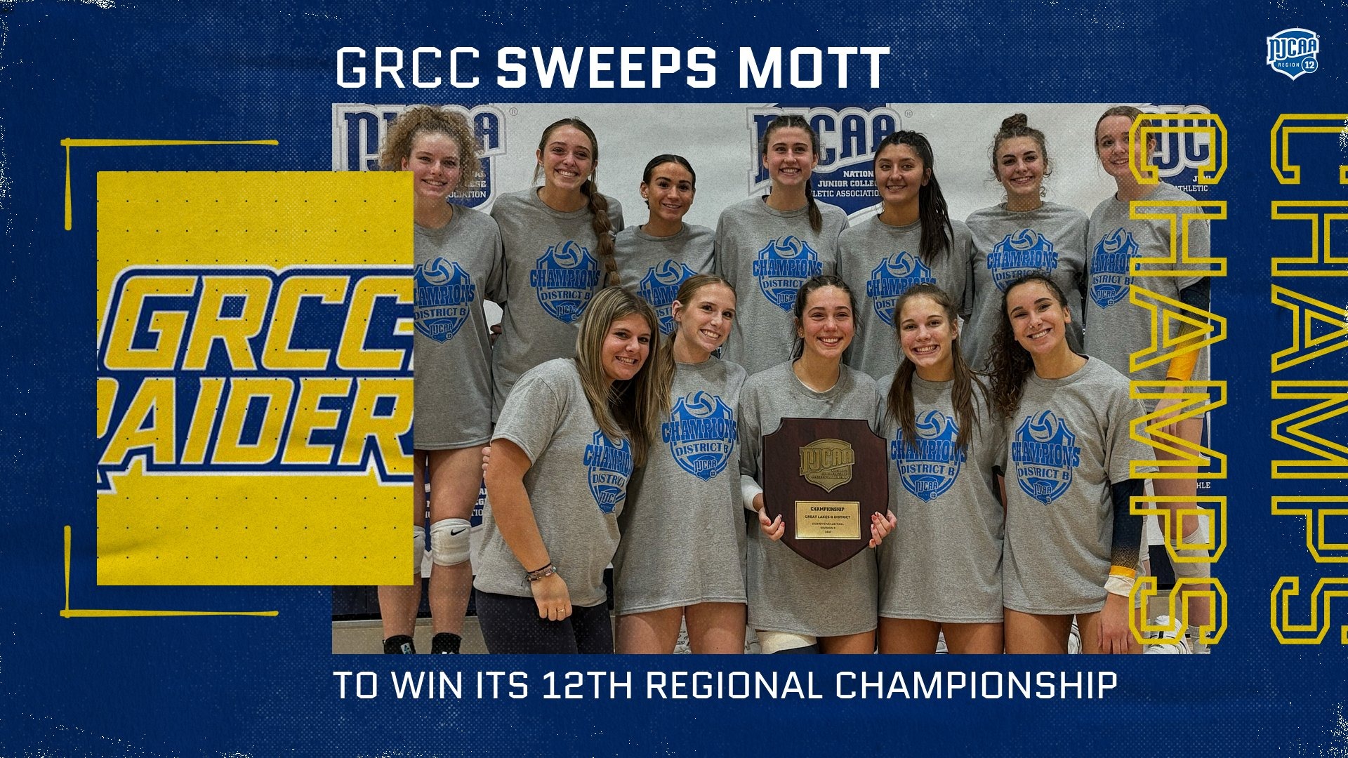 The Raiders volleyball team win its 12th Regional Championship after ...