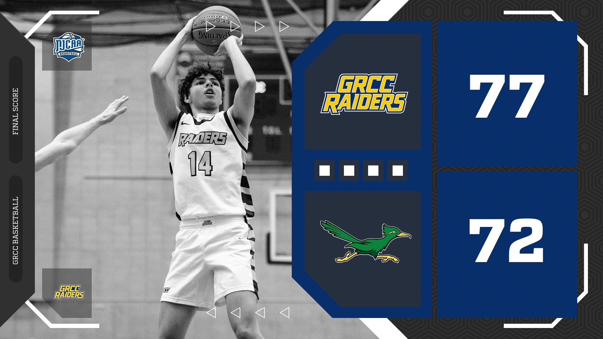 Late free throws by Agema seal the victory for the Raiders, 77-72 over ...