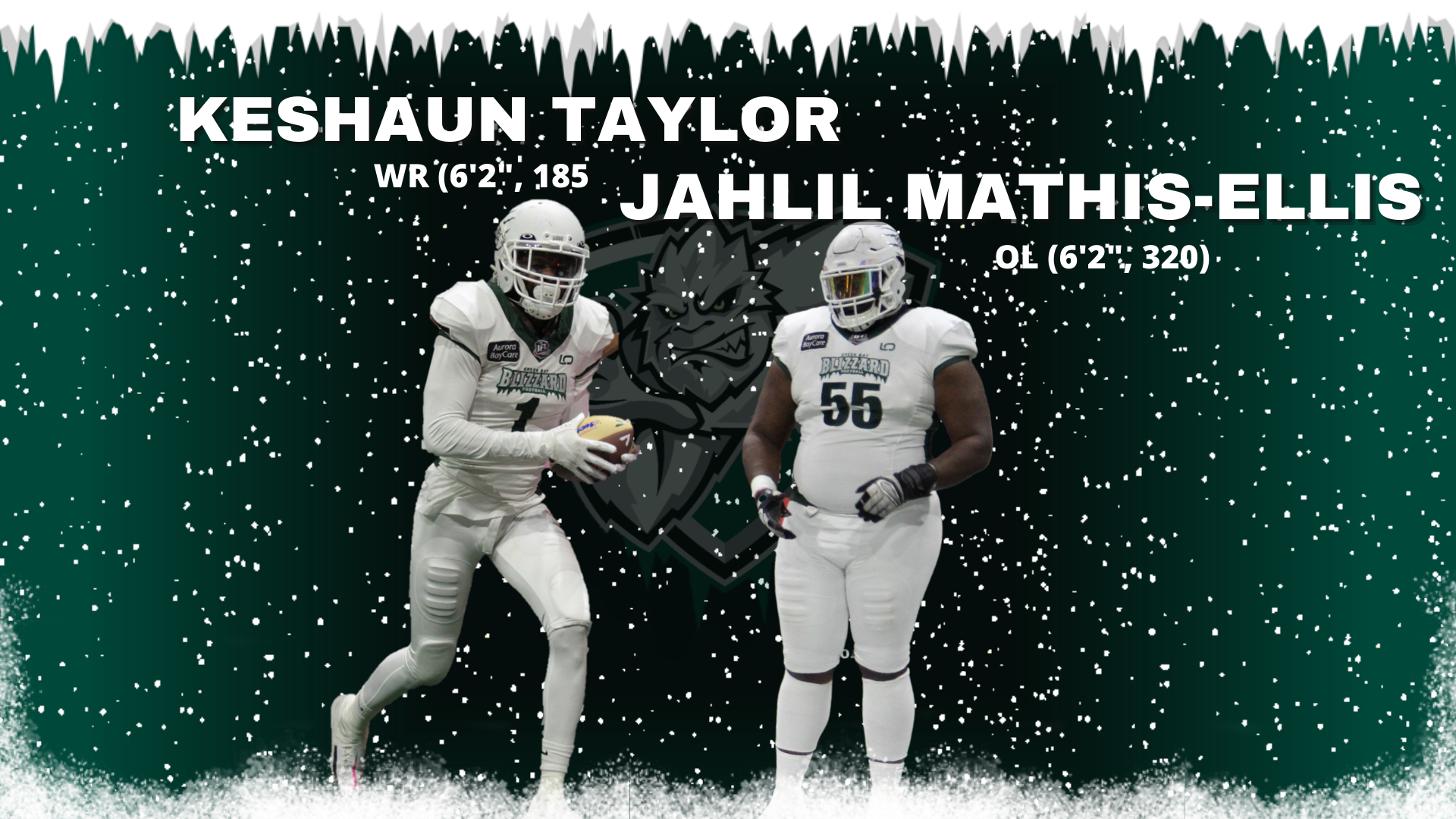 BLIZZARD RE-SIGN (WR) KESHAUN TAYLOR AND (OL) JAHLIL MATHIS-ELLIS ...