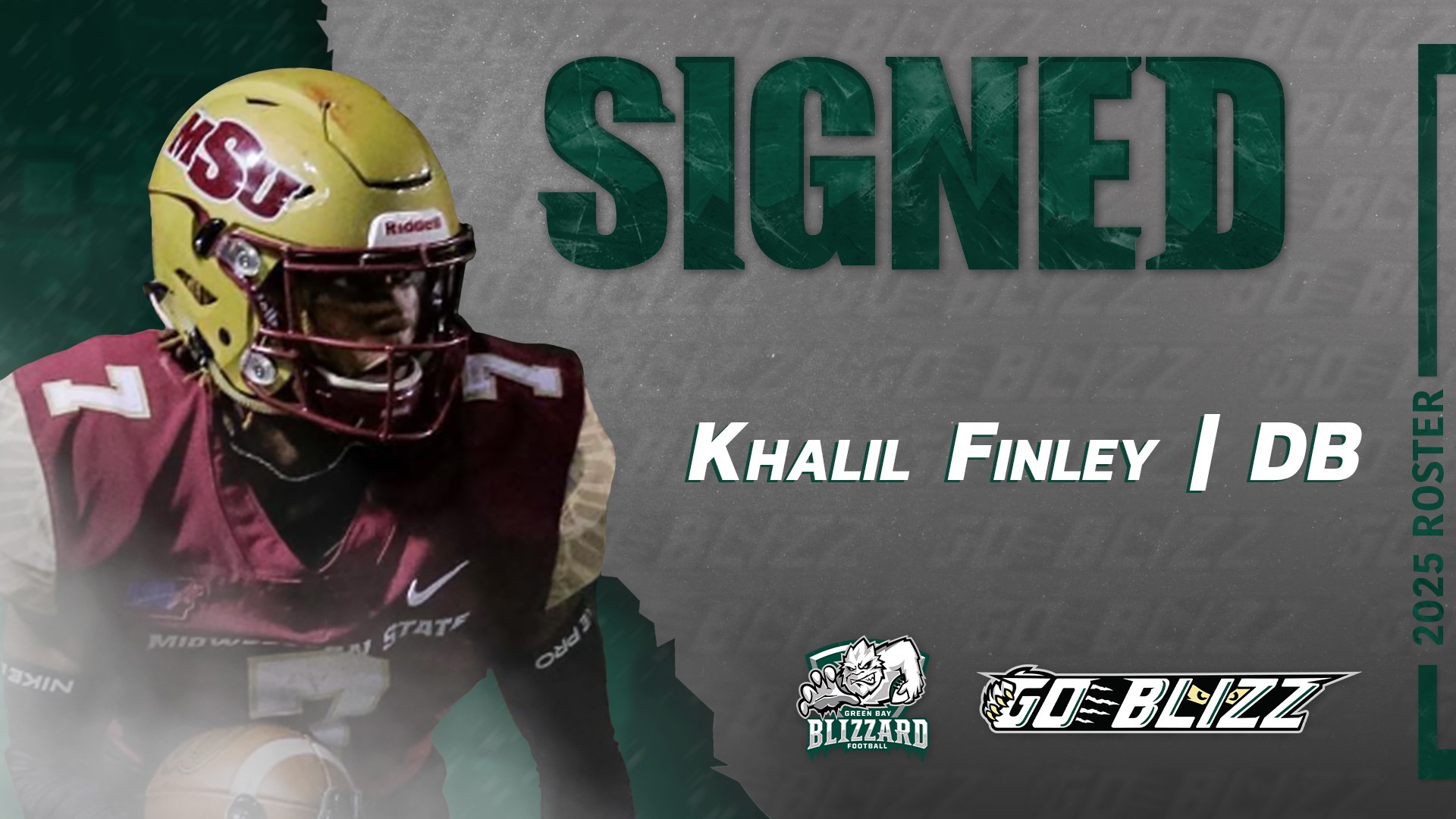 BLIZZARD SIGN (WR) QUANTAYE BATTLE AND (WR) HASSAN LITTLES - Green Bay ...