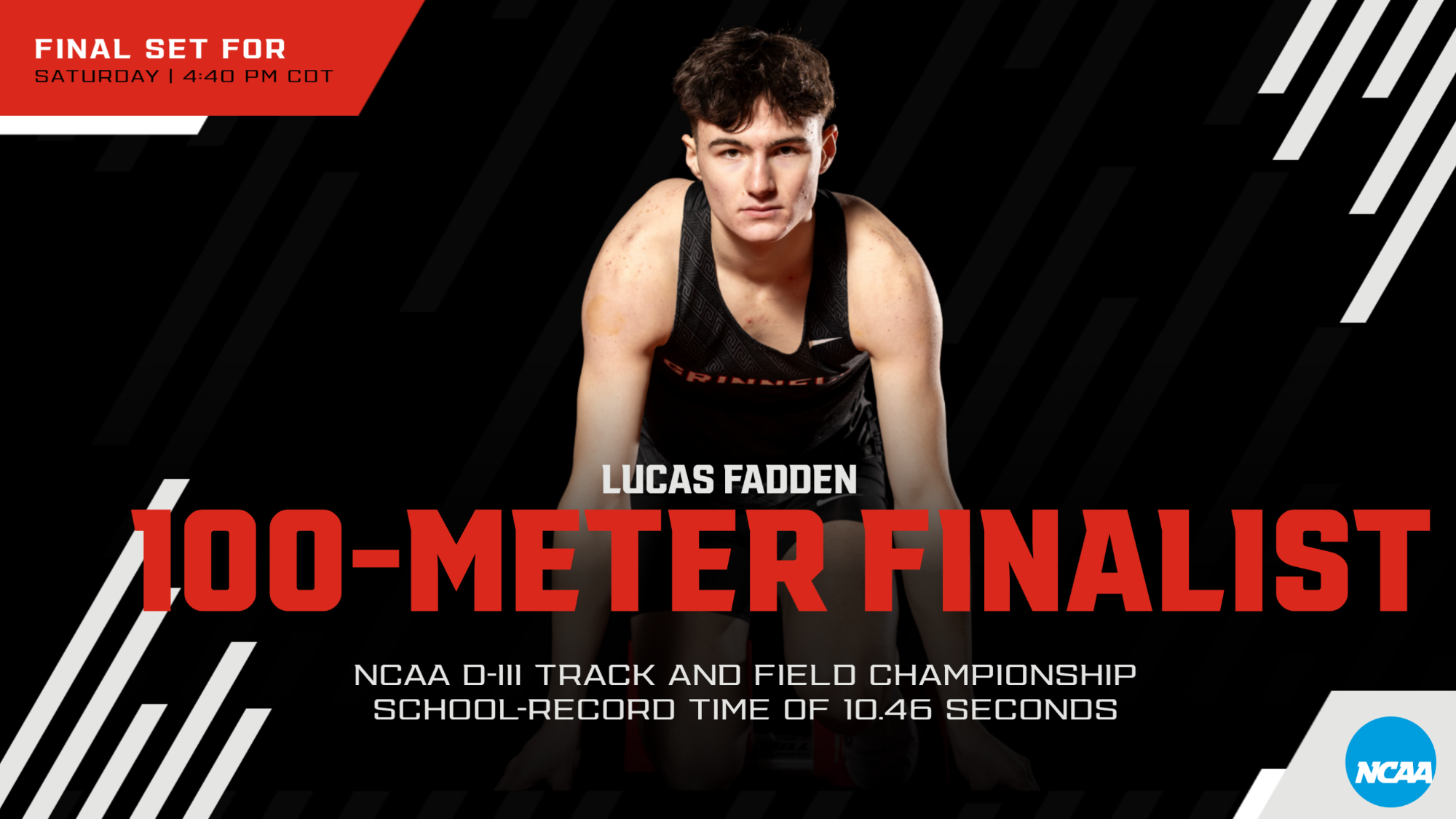 Lucas Fadden set to take national stage in 100-meter dash at NCAA D-III ...