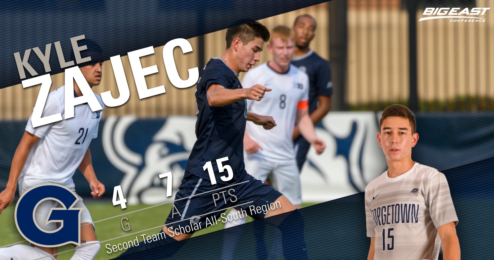Zajec Earns United Soccer Coaches Scholar All-South Region - Georgetown ...