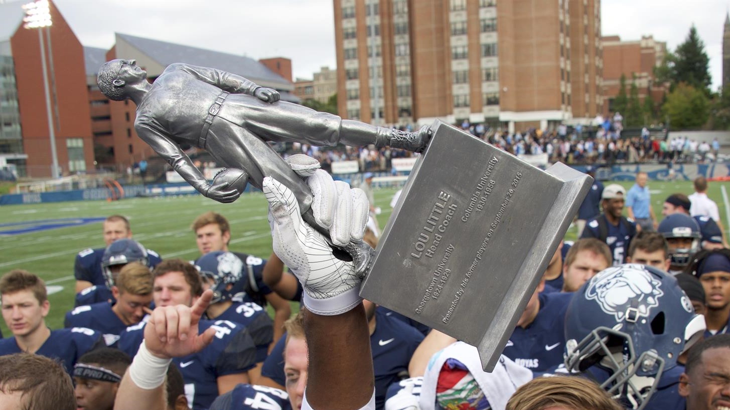 Hoyas Look to Take Back Lou Little Trophy - Georgetown University Athletics