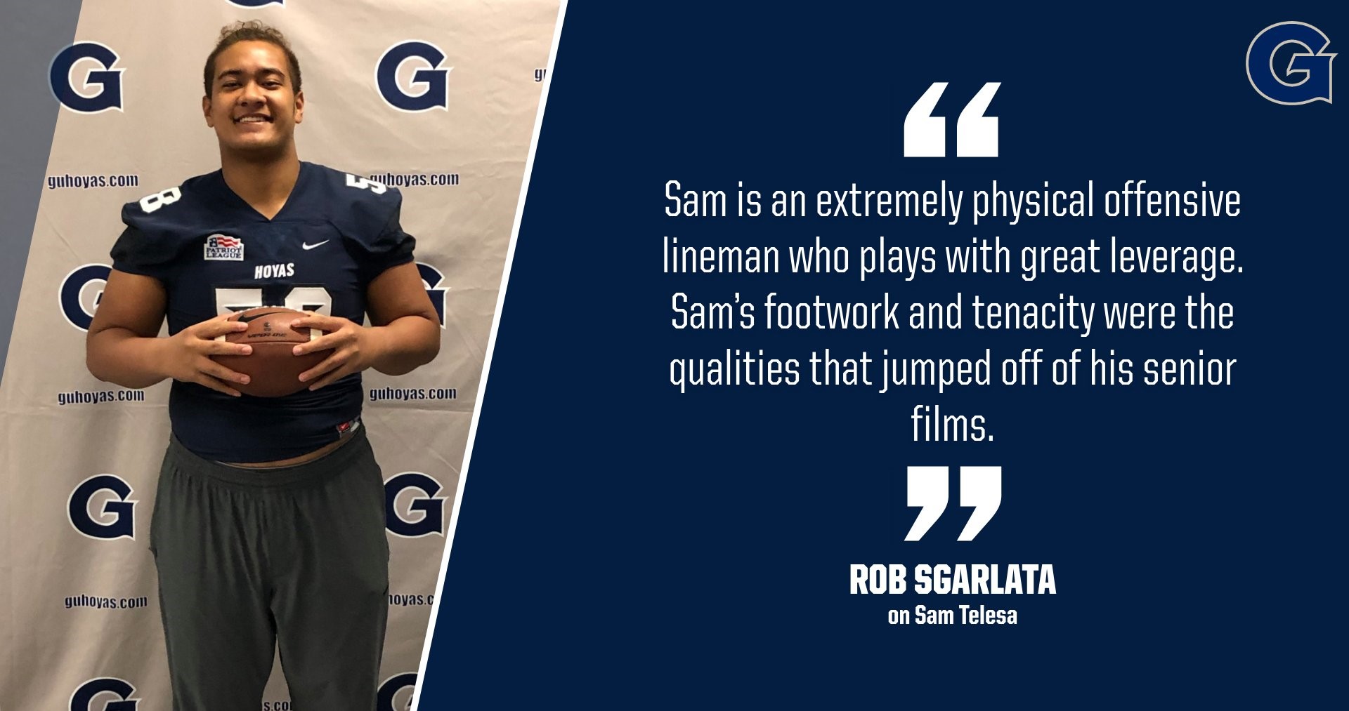 Sam Telesa - Football - Georgetown University Athletics