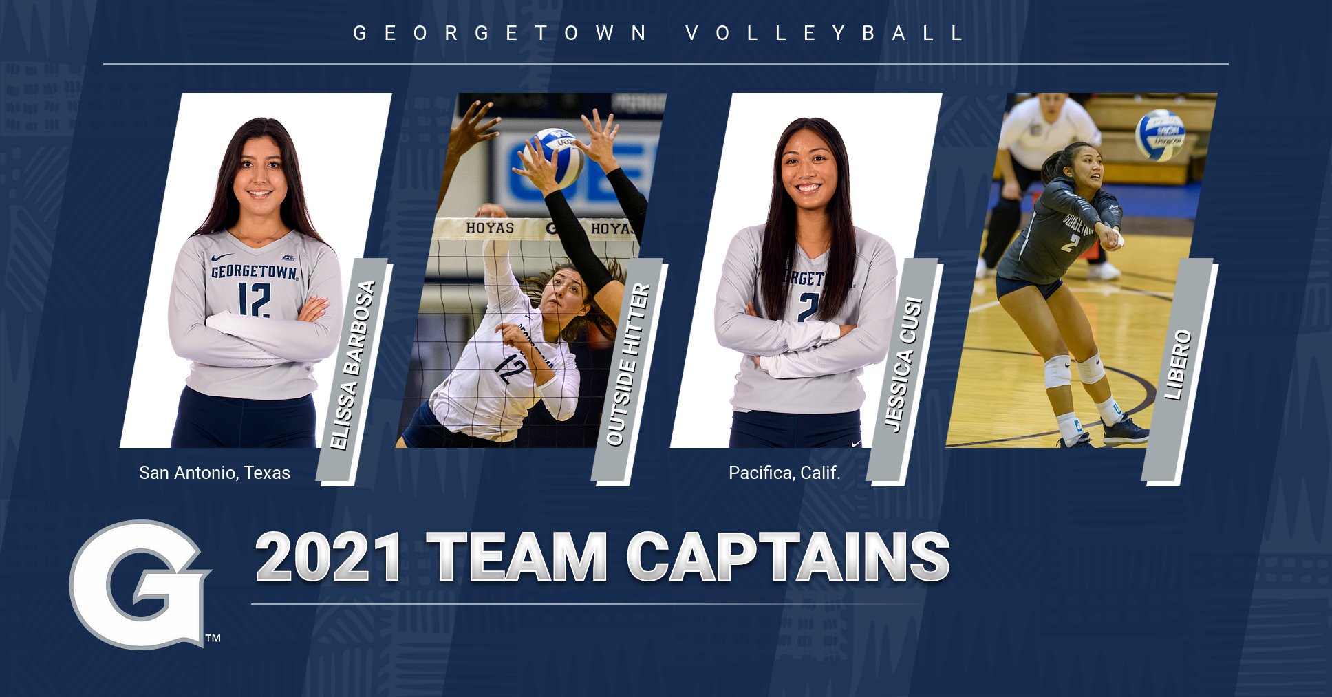 Elissa Barbosa, Jessica Cusi Named Georgetown Volleyball Captains ...