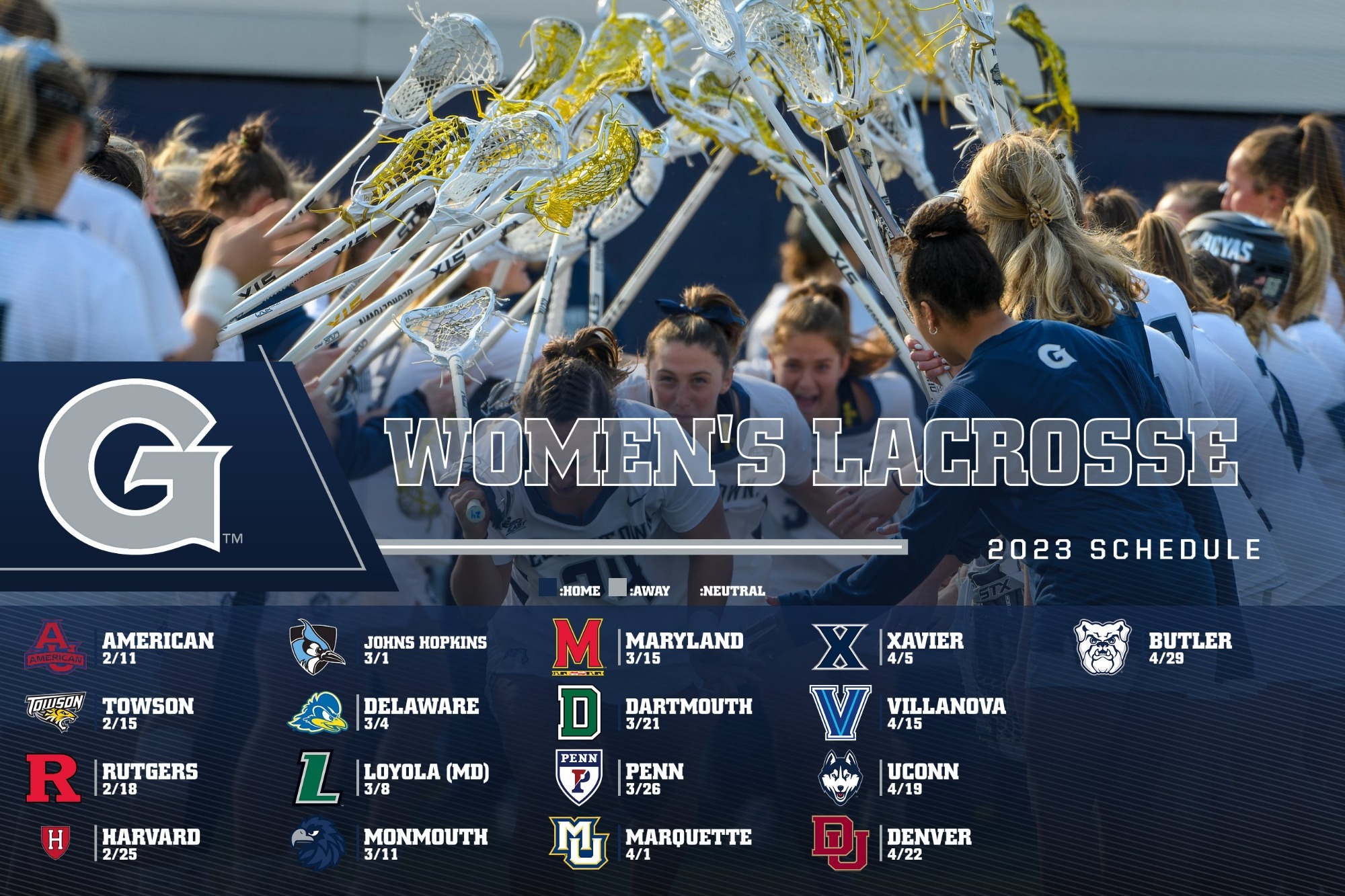 Women’s Lacrosse Announces 2023 Schedule Presented by MedStar Health ...