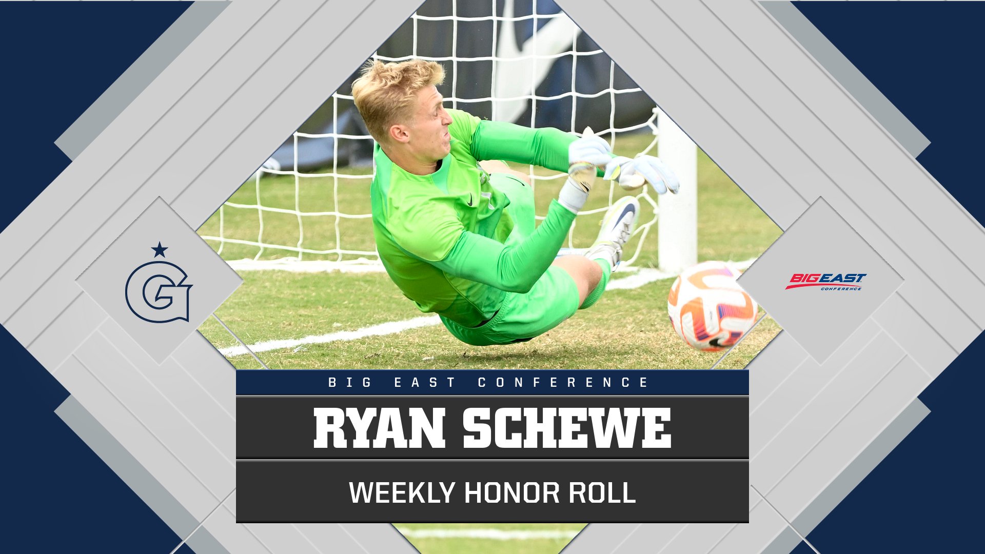 Schewe Named to BIG EAST Weekly Honor Roll - Georgetown University ...