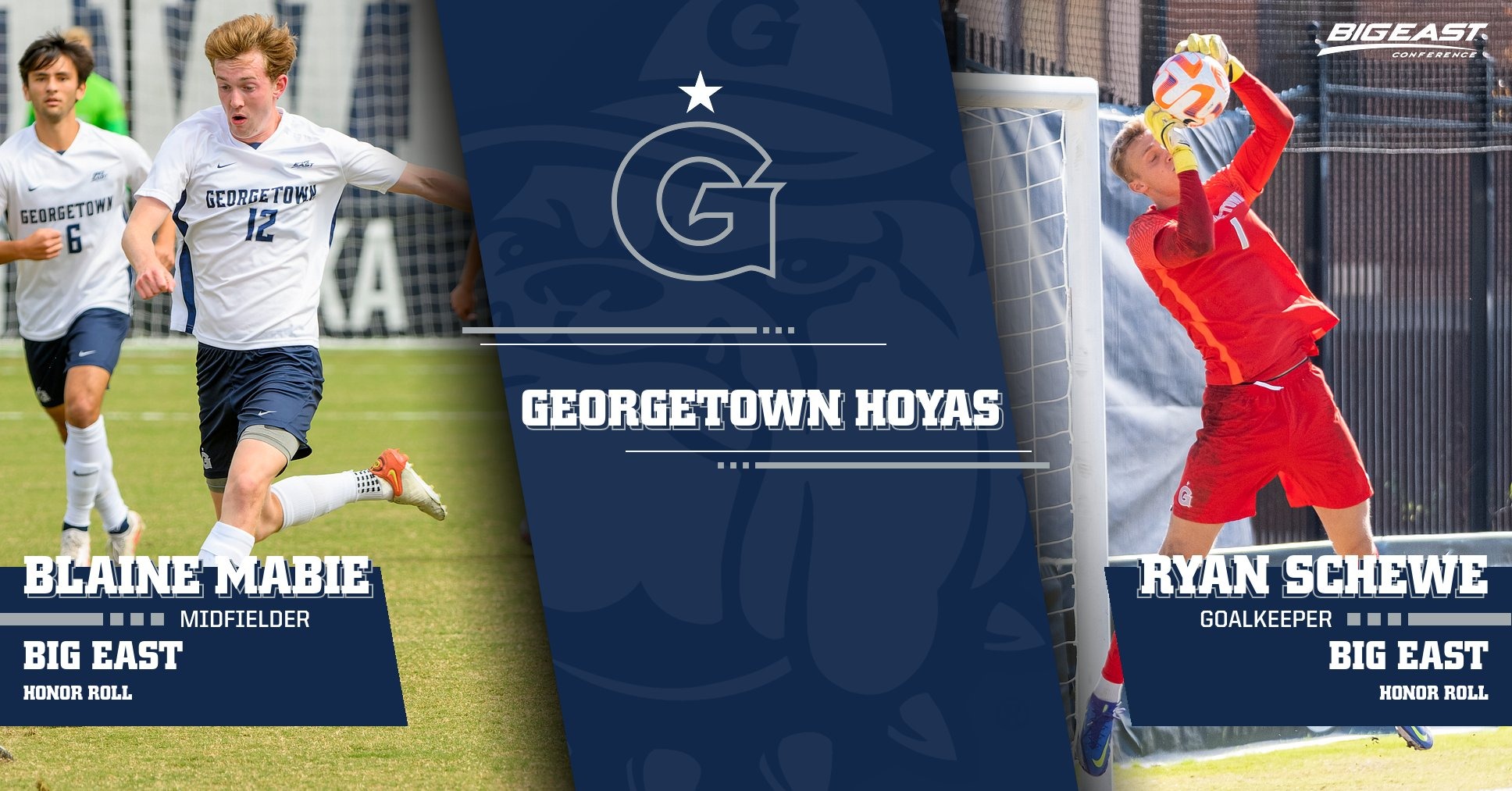 Schewe and Mabie Named to BIG EAST Weekly Honor Roll - Georgetown ...