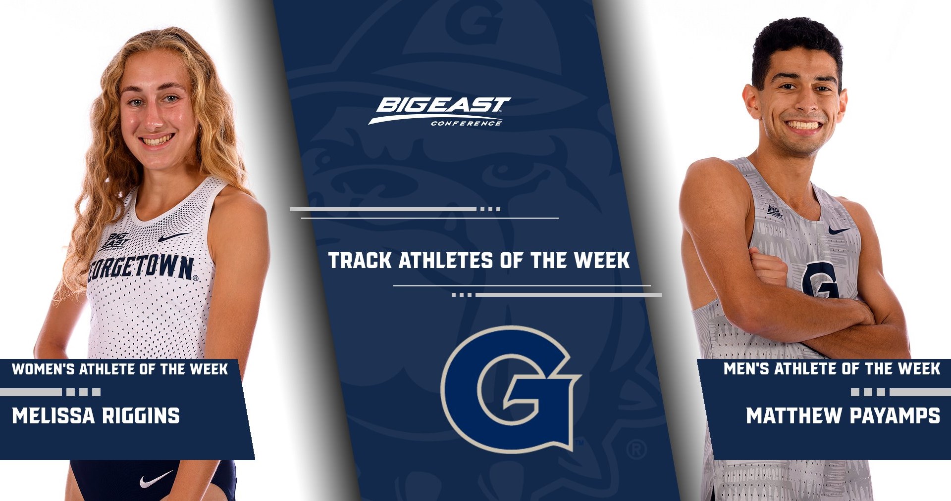 Riggins and Payamps Earn BIG EAST Athletes of the Week - Georgetown ...
