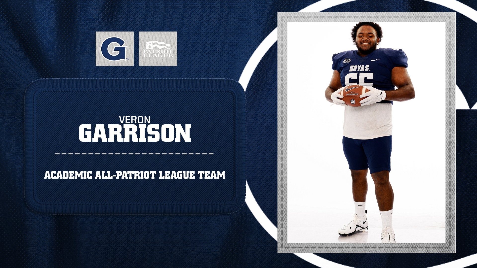 VeRon Garrison Selected to Academic All-Patriot League Team ...