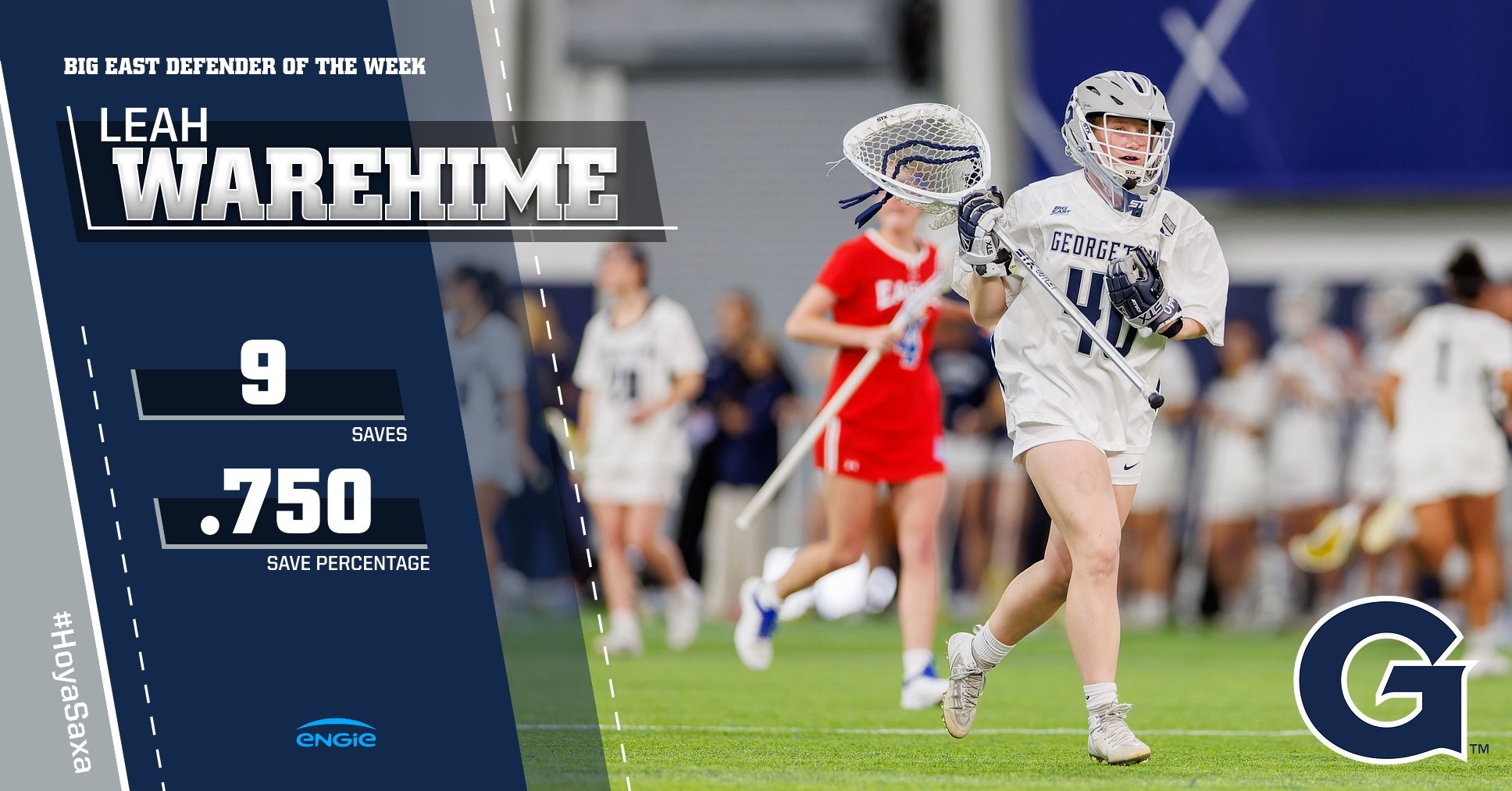 Warehime Awarded BIG EAST Defender of the Week - Georgetown University ...