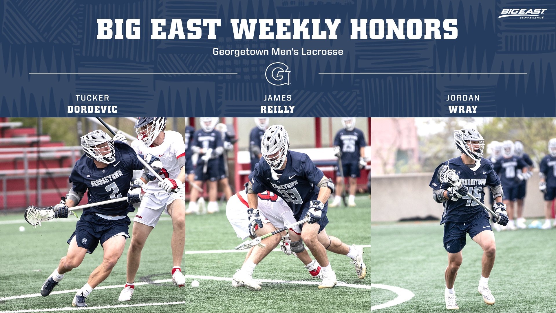 Trio of Hoyas Earn BIG EAST Weekly Honors - Georgetown University Athletics
