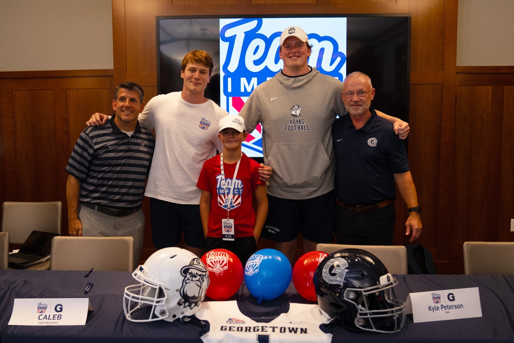 Team IMPACT Recruit Caleb Peterson Joins the Hoya Football Family ...