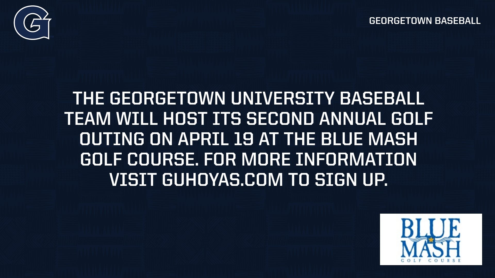 Georgetown Baseball Hosts Second Annual Golf Outing - Georgetown ...