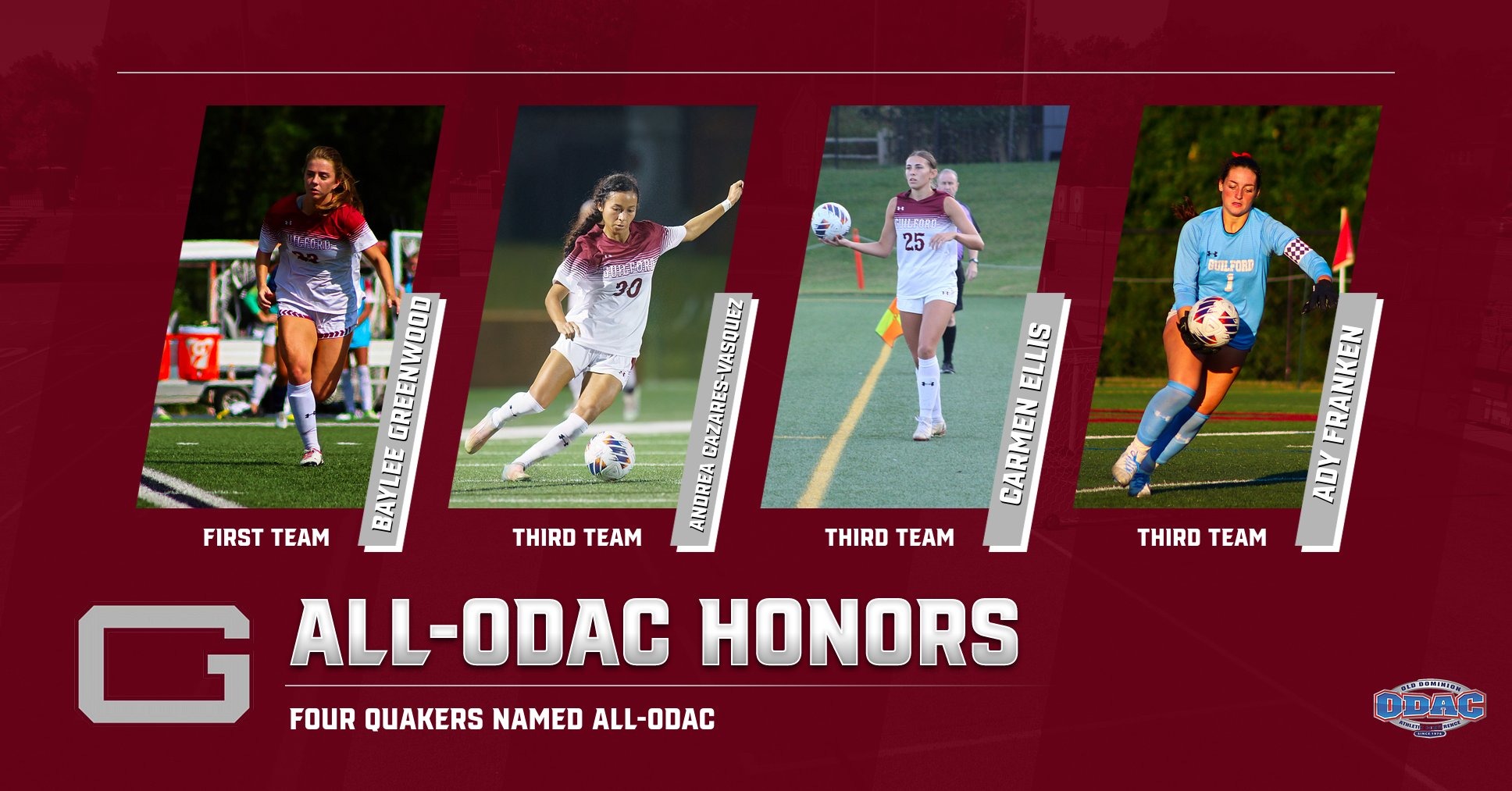 Four Quakers named to Women's Soccer All-ODAC Teams - Guilford College