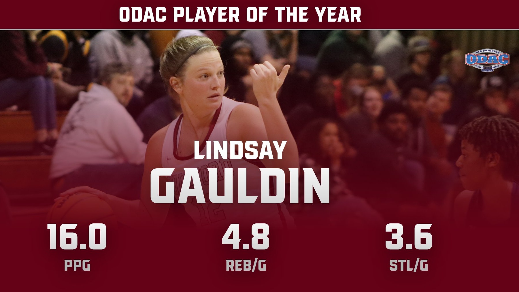 Gauldin honored as ODAC Player of the Year - Guilford College