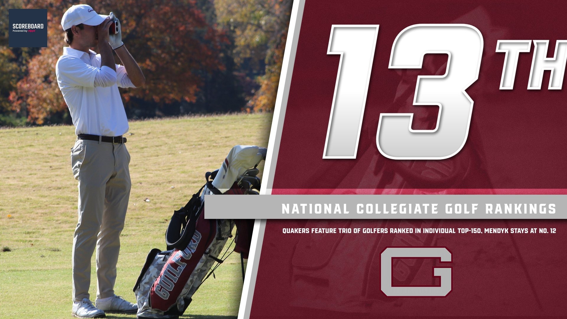 Scoreboard Ranks Golf at No. 15 Entering Homestretch - Guilford College