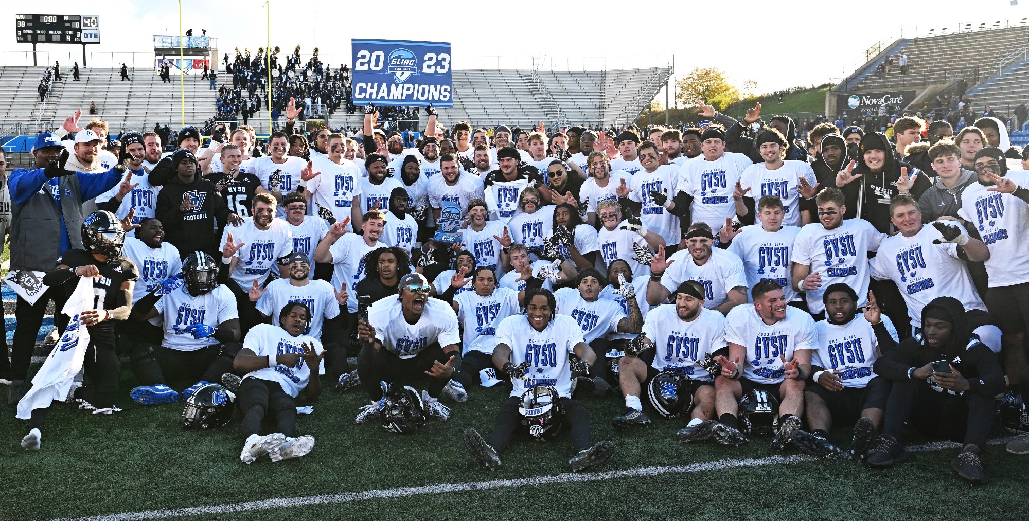 #2 GVSU Claims 2023 GLIAC Championship with 38-0 Win Over #16 Davenport ...
