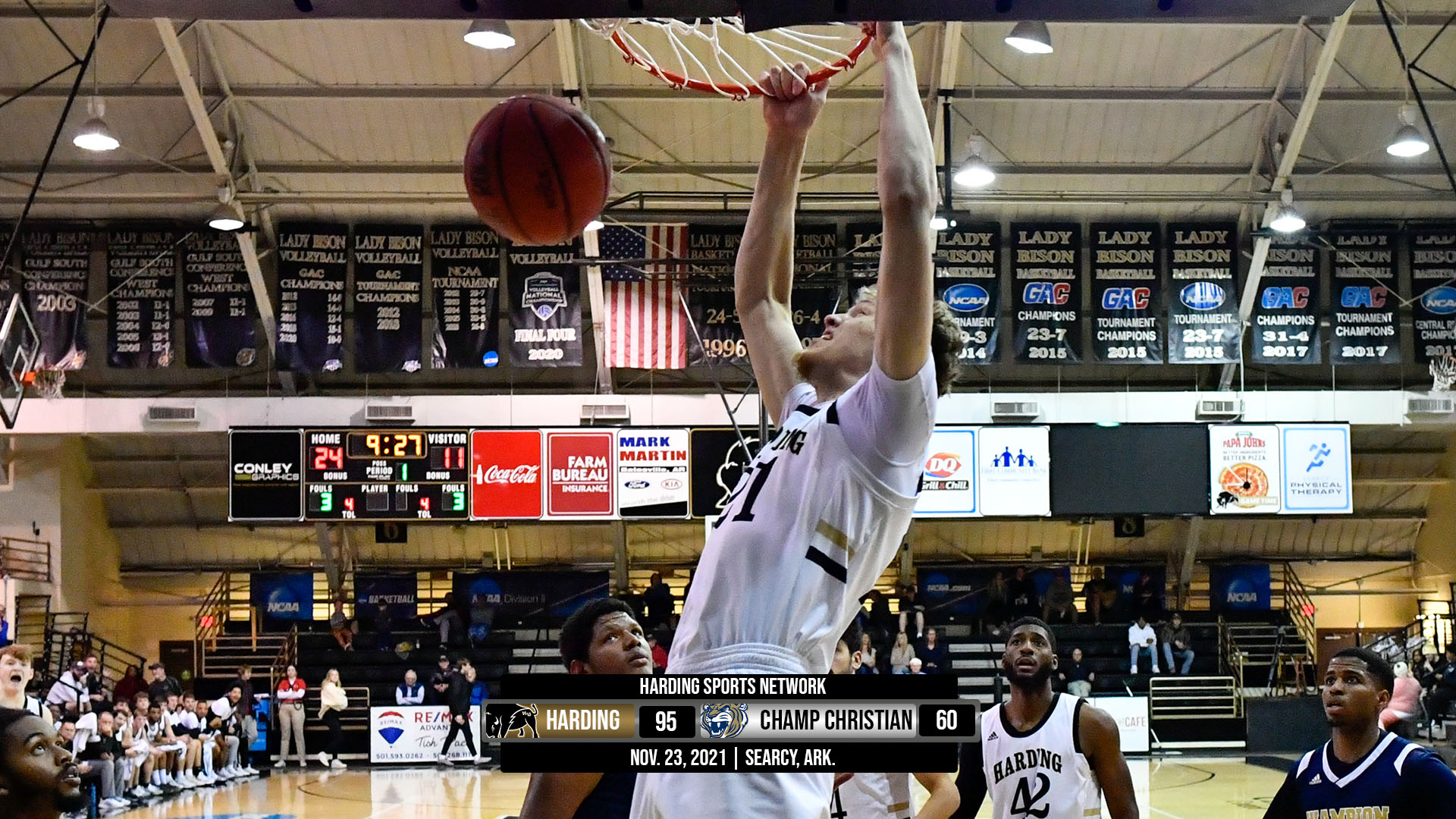 Fifteen Bisons Score in 95-60 Victory over Champion Christian - Harding ...