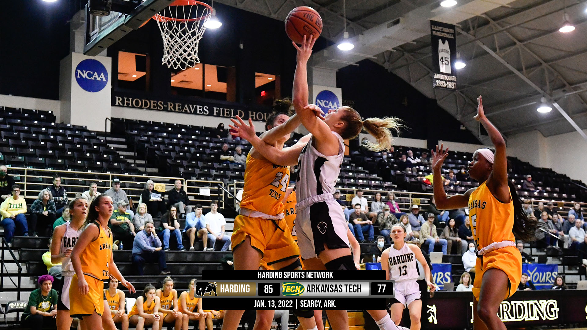Harding Builds Big Lead, Holds Off Tech 85-77 - Harding University ...