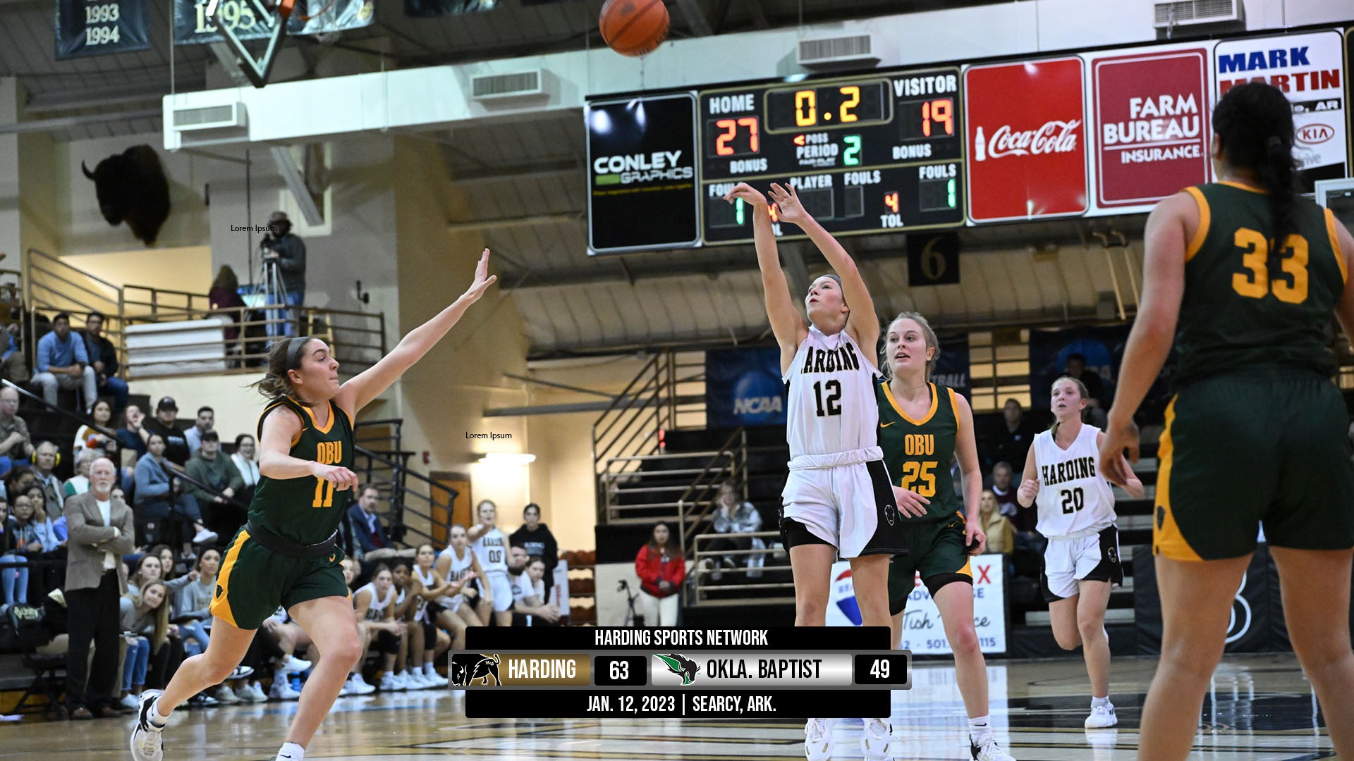 Harding Downs GAC-Leader Oklahoma Baptist; Hawley Scores 30 - Harding ...