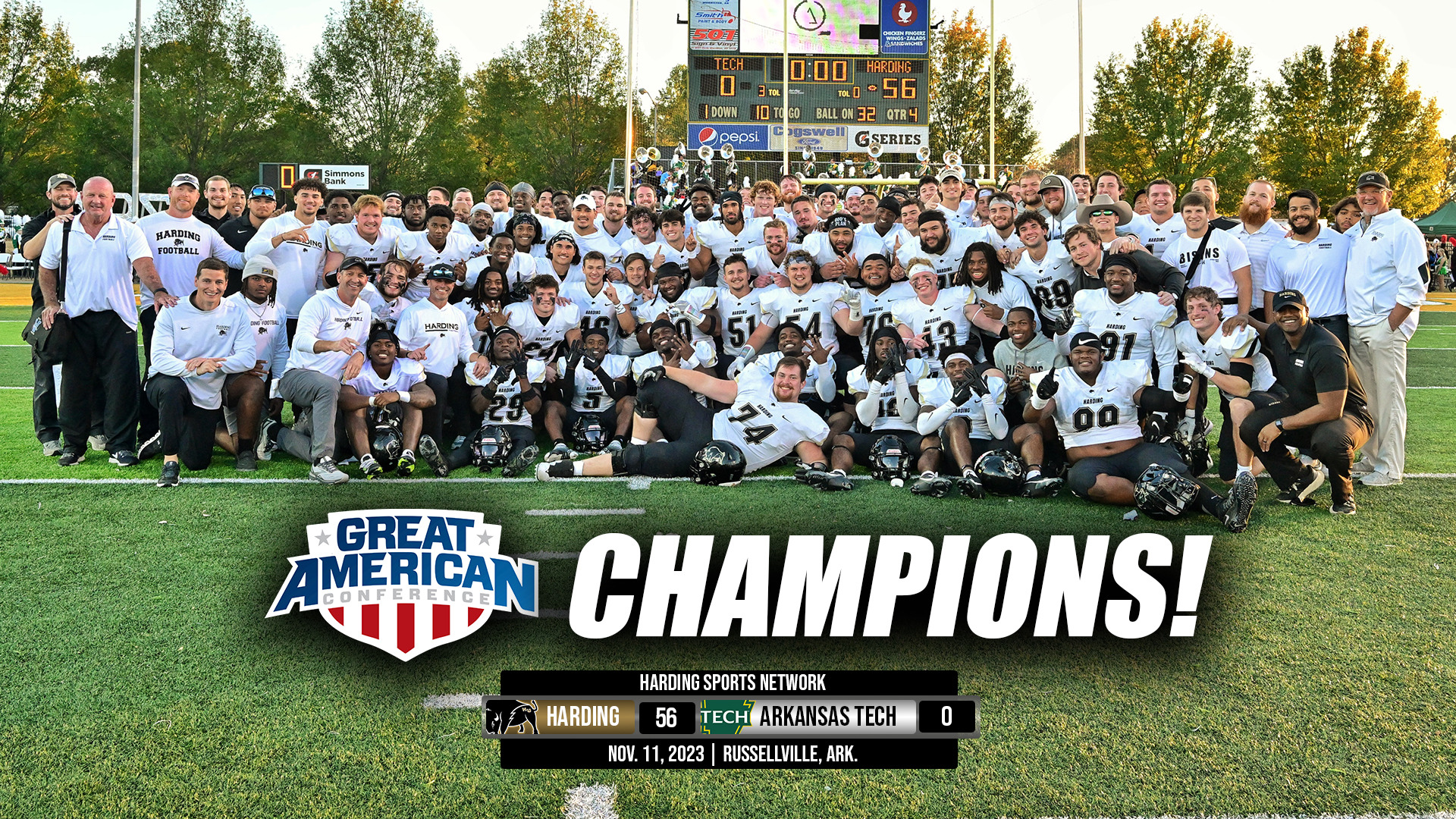 Harding Clinches GAC Title With Shutout at Tech - Harding University ...