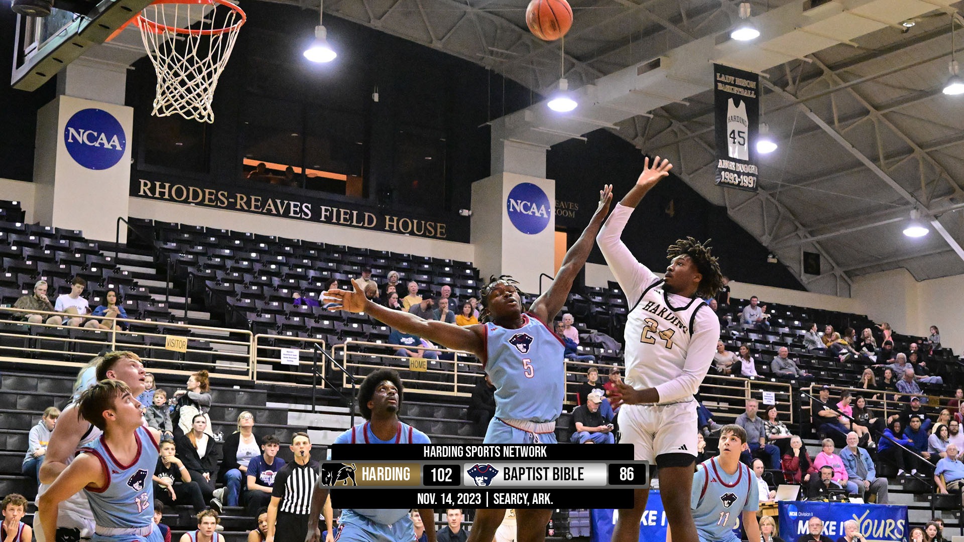 Bisons Open Home Slate; Sink Baptist Bible 102-86 - Harding University ...