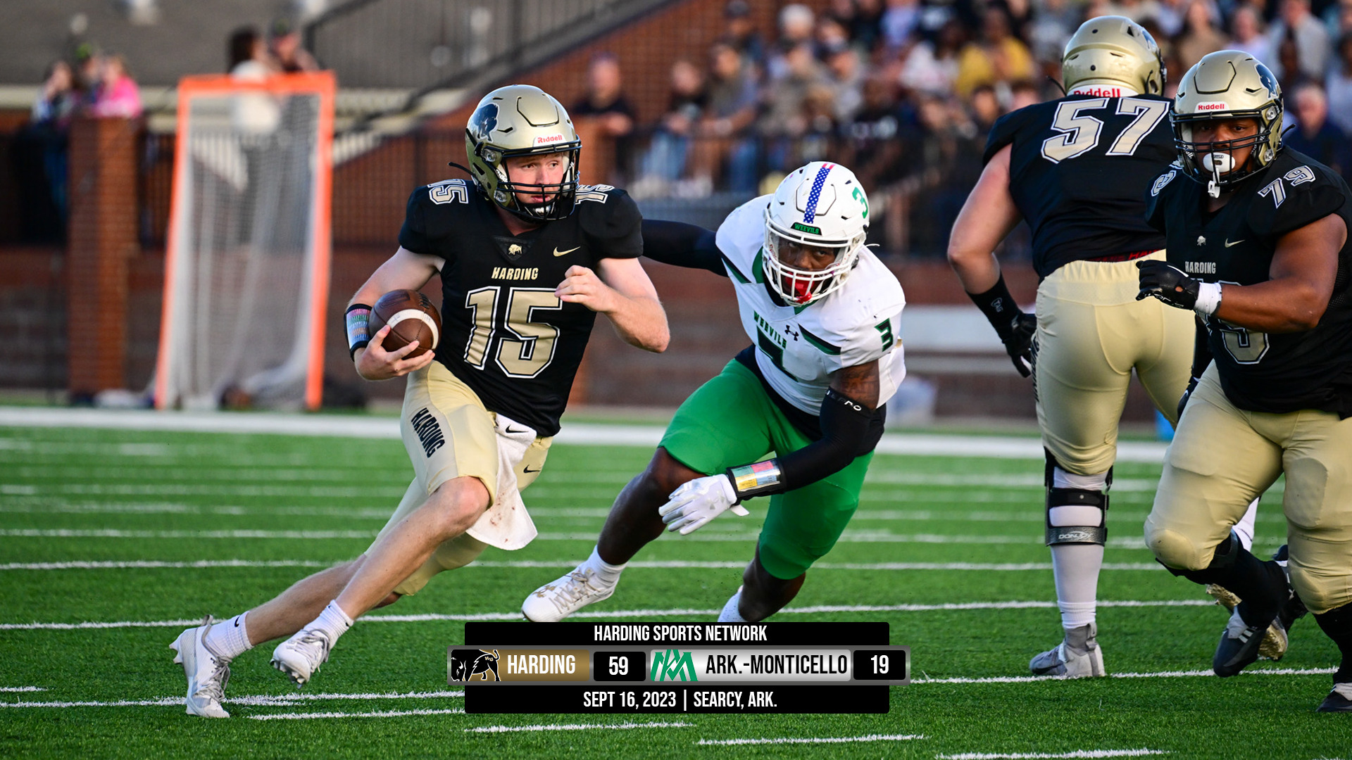 No. 11 Harding's Dominant Defense Tames Arkansas-Monticello in 59-19 ...
