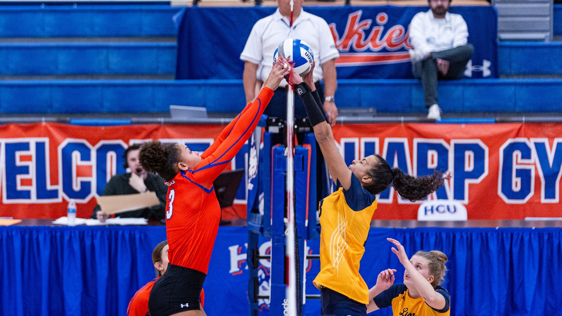 VB: HCU bests Texas A&M-Commerce in Sharp Gym - Houston Christian ...