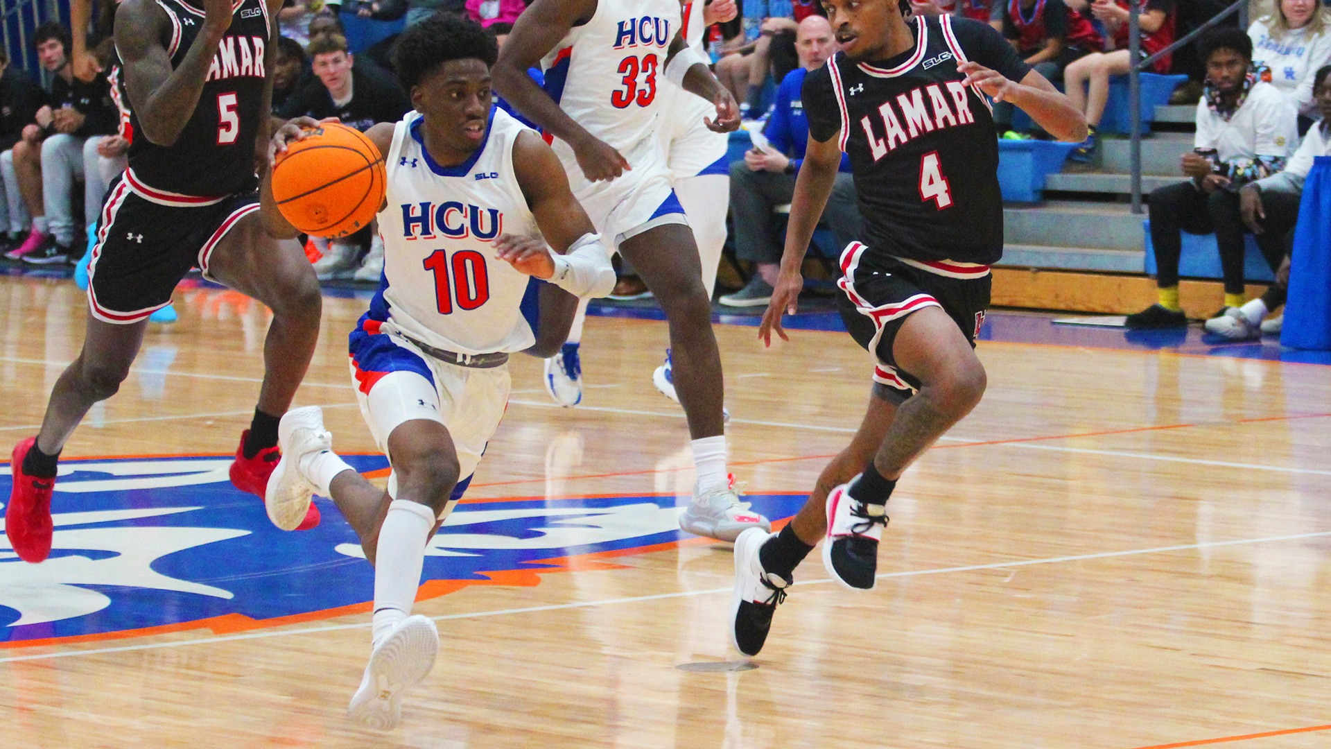 MBB: Last-second three from Greene gives HCU thrilling win over Lamar ...