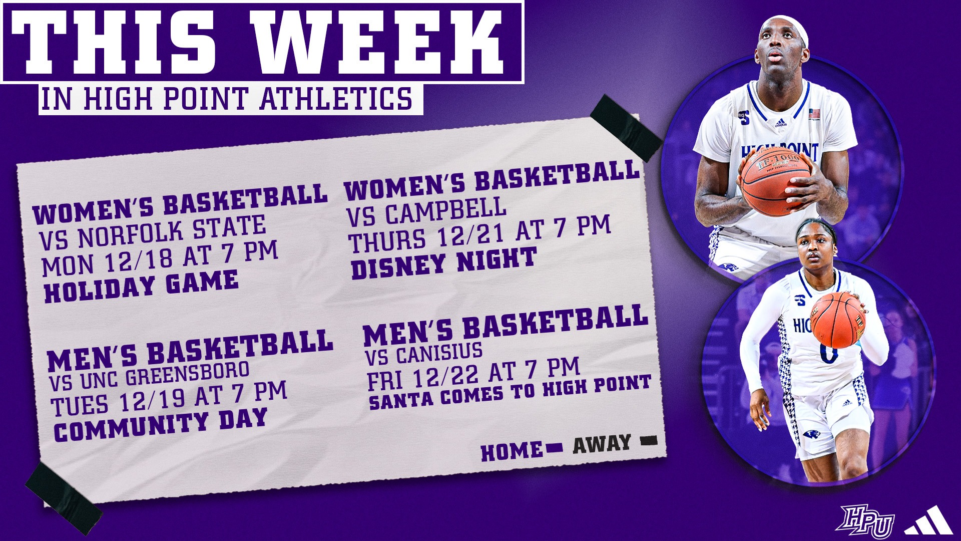 This Week in HPU Athletics (12/18-24) - High Point University Athletics