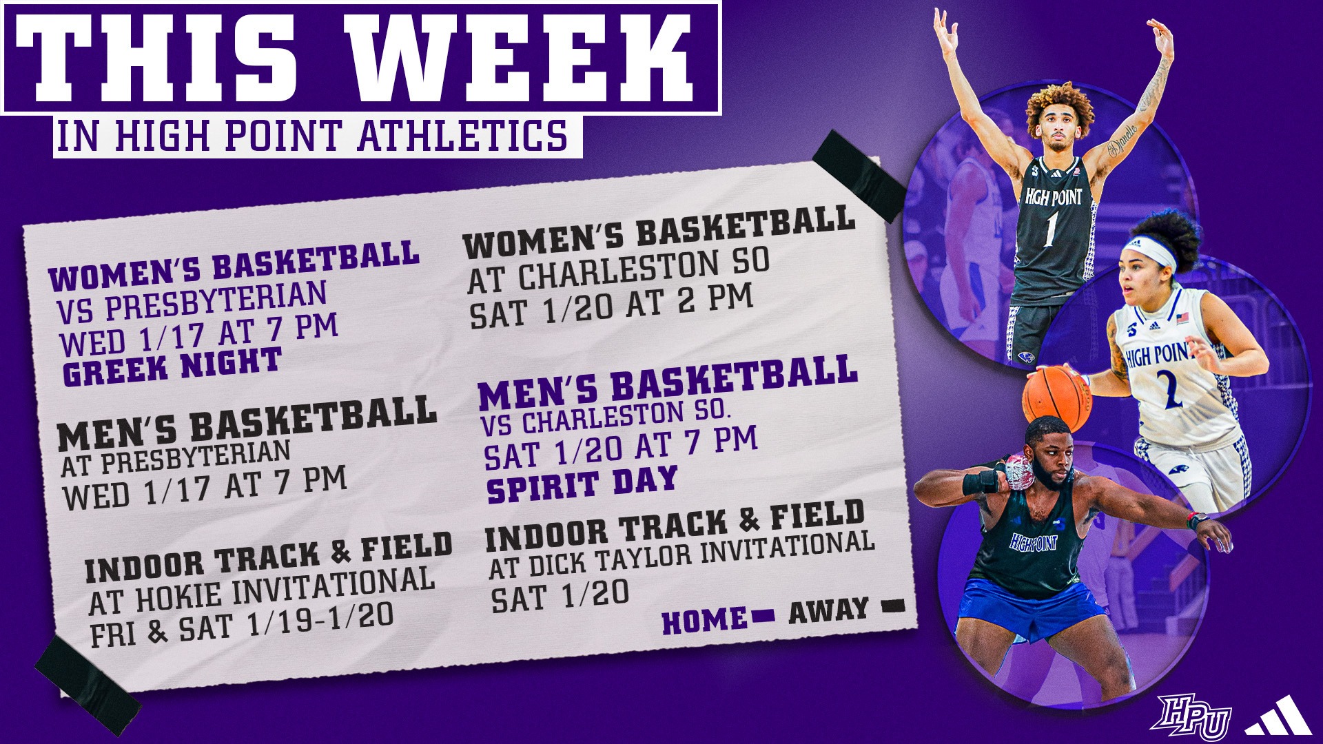 This Week in HPU Athletics (1/15-21) - High Point University Athletics