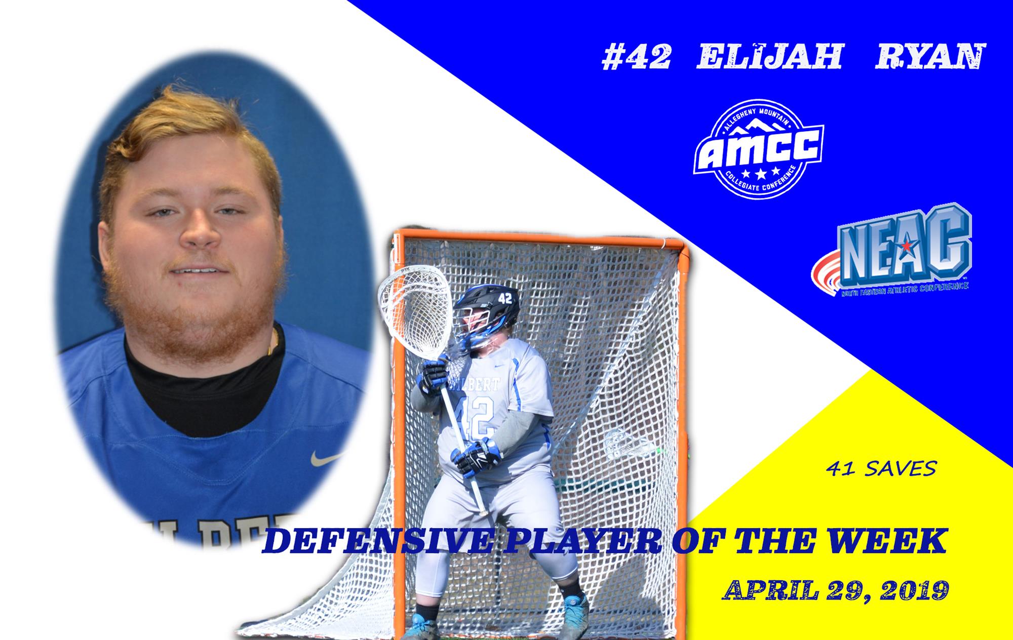 Elijah Ryan - Men's Lacrosse - Hilbert College Athletics