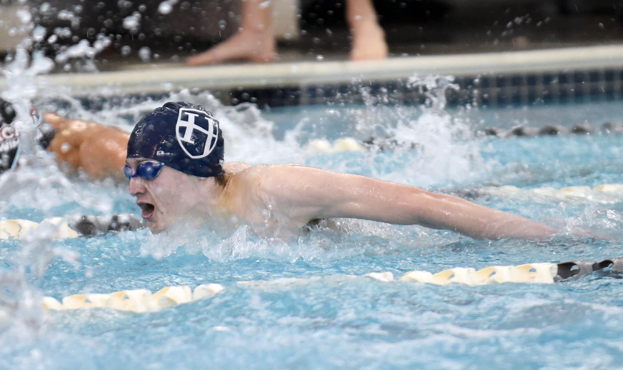 Men's swimming defeats Stevenson to open 2021 - Hood College