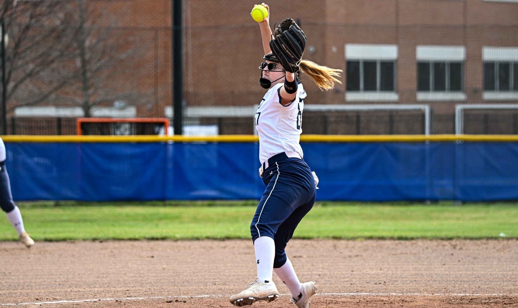 Softball sets strikeout record in split with Widener - Hood College
