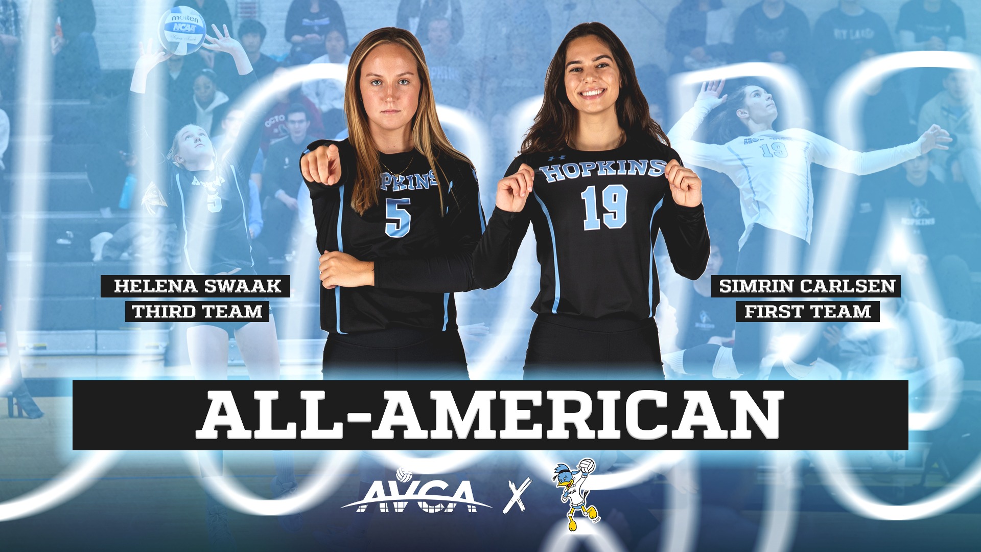 Carlsen and Swaak Named AVCA All-Americans - Johns Hopkins University ...