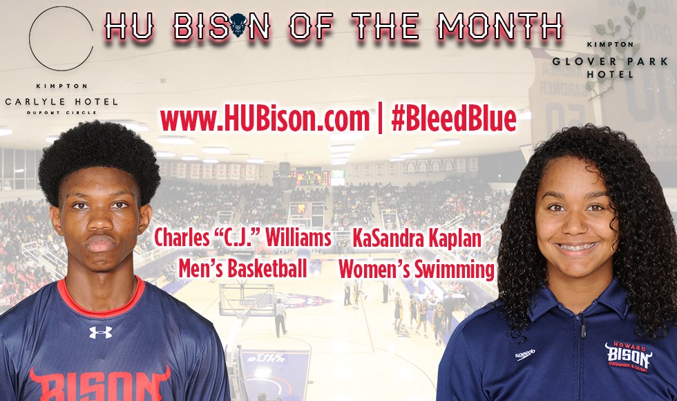 Kaplan, Williams Named HU Bison of the Month - Howard University Athletics