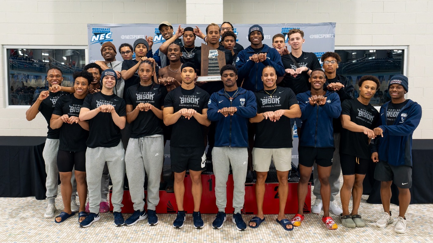 Men’s Swimming & Diving Rallies in Relays - Howard University Athletics