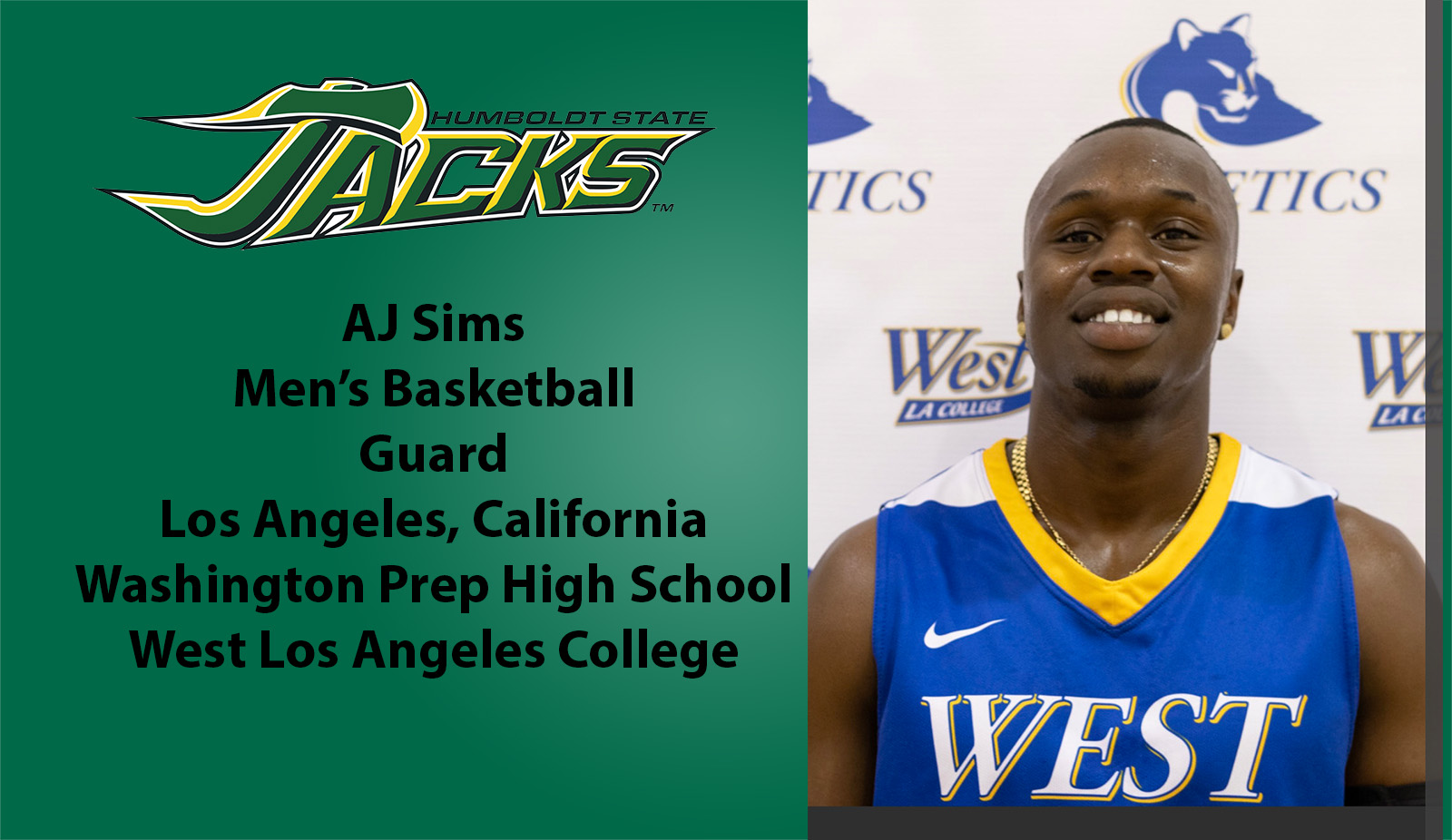 Lumberjack Newcomer Spotlight (AJ Sims) - Cal Poly Humboldt Athletics